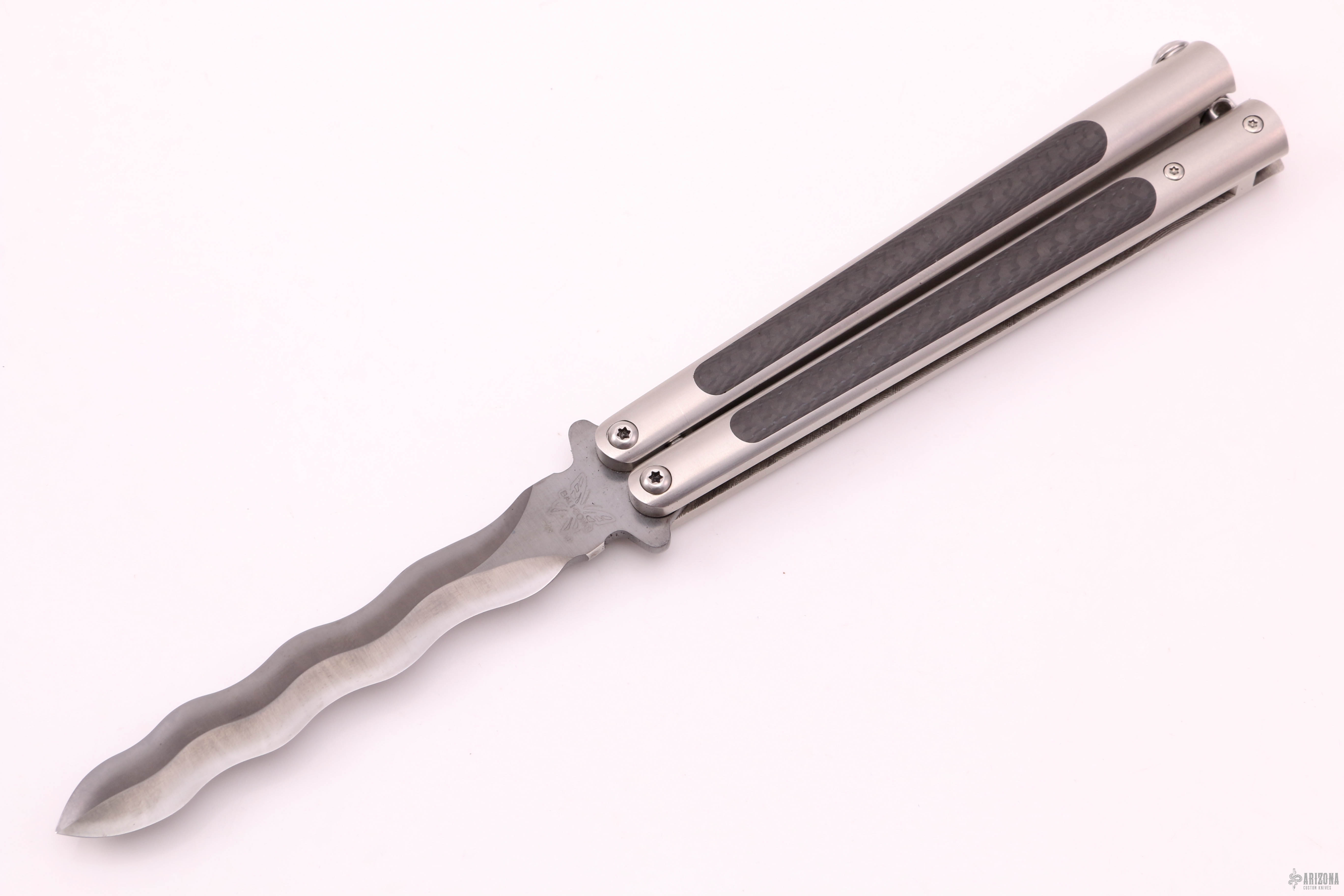 49-02 KRIS Balisong - Titanium and Carbon Fiber - Arizona Custom Knives