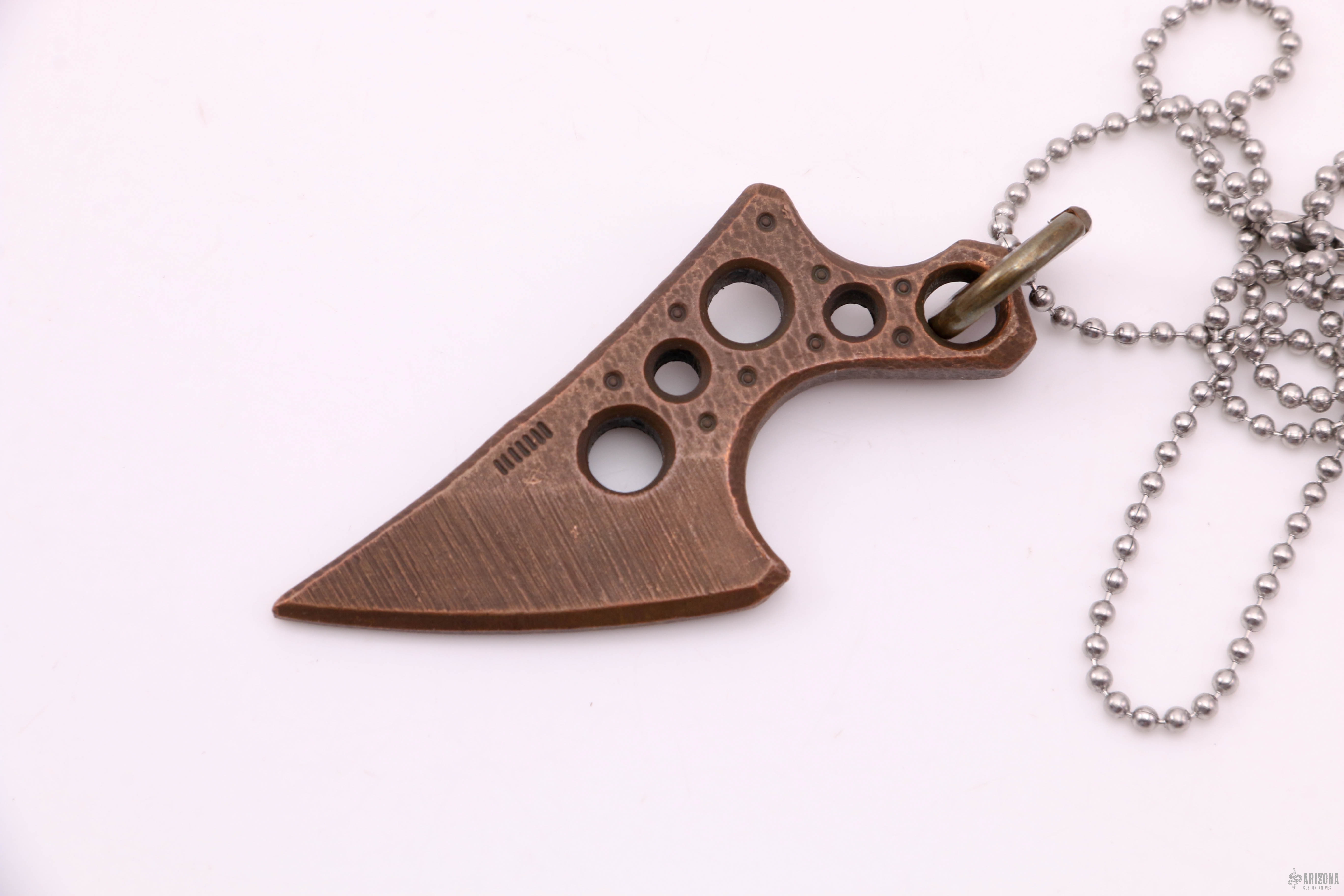 Copper Pendant w/ Ball Chain - Arizona Custom Knives
