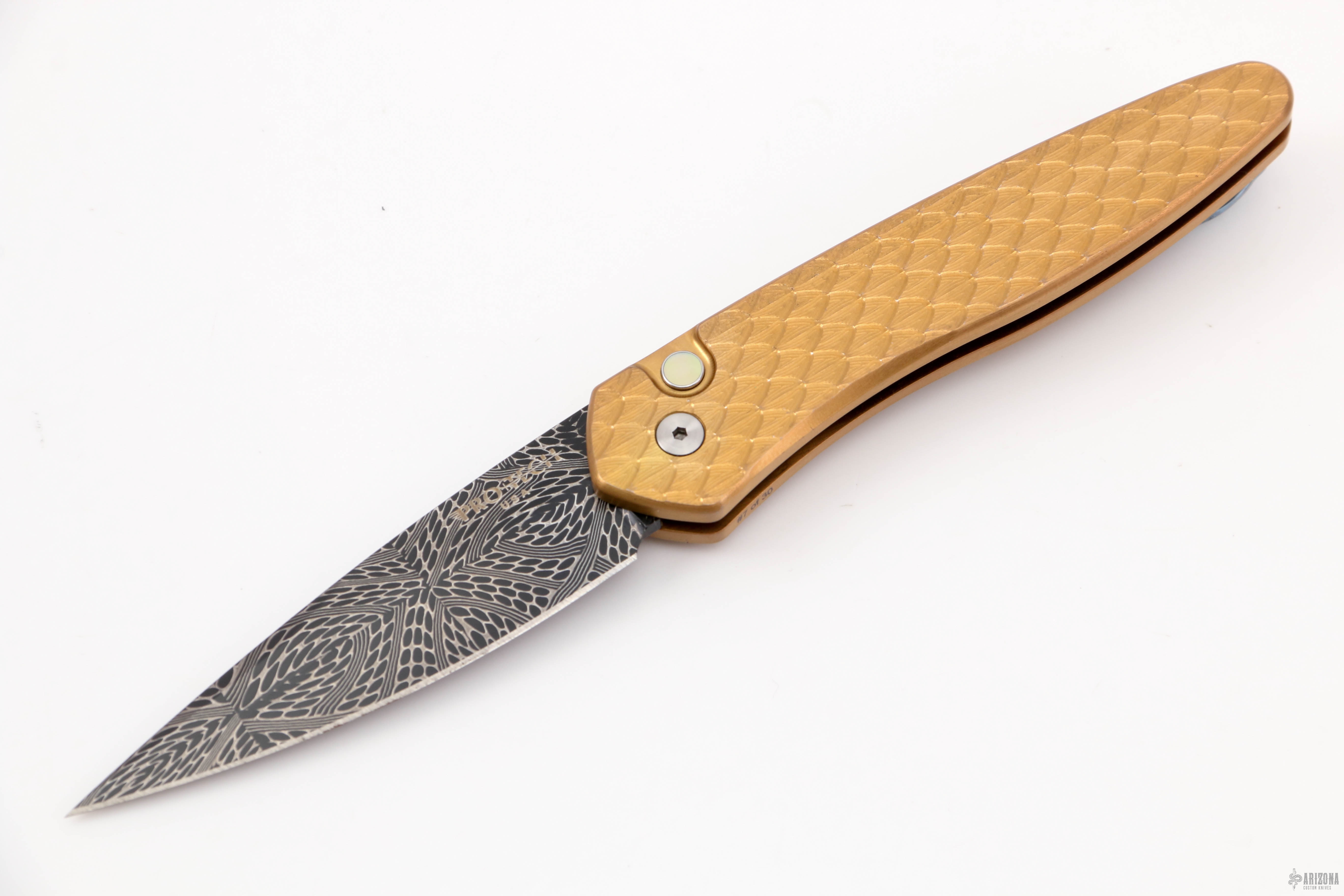 Newport Custom - Damascus and Feather Pattern Copper #7 of 30 - Arizona ...