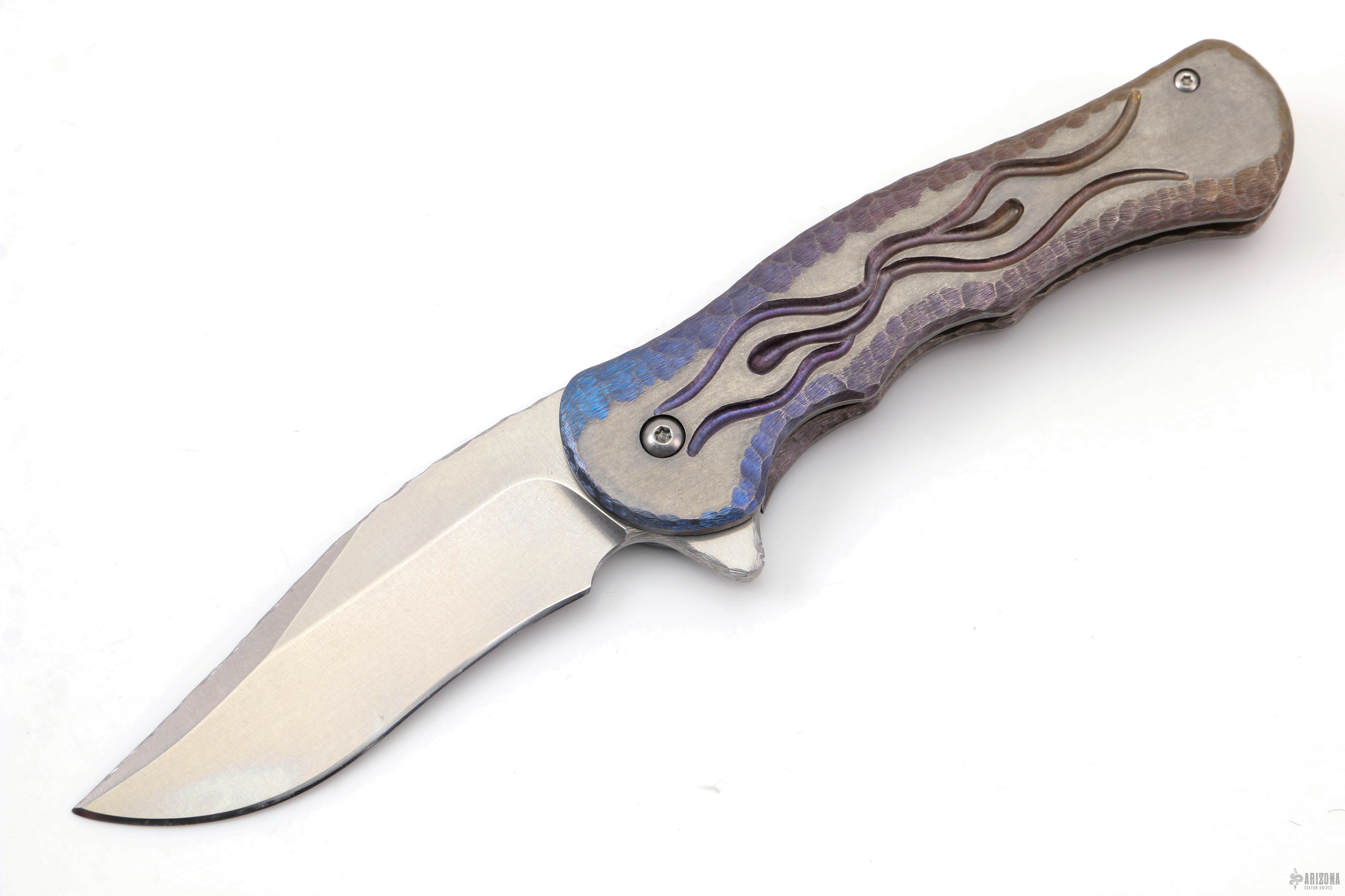 Carved Dorado Flipper - Arizona Custom Knives