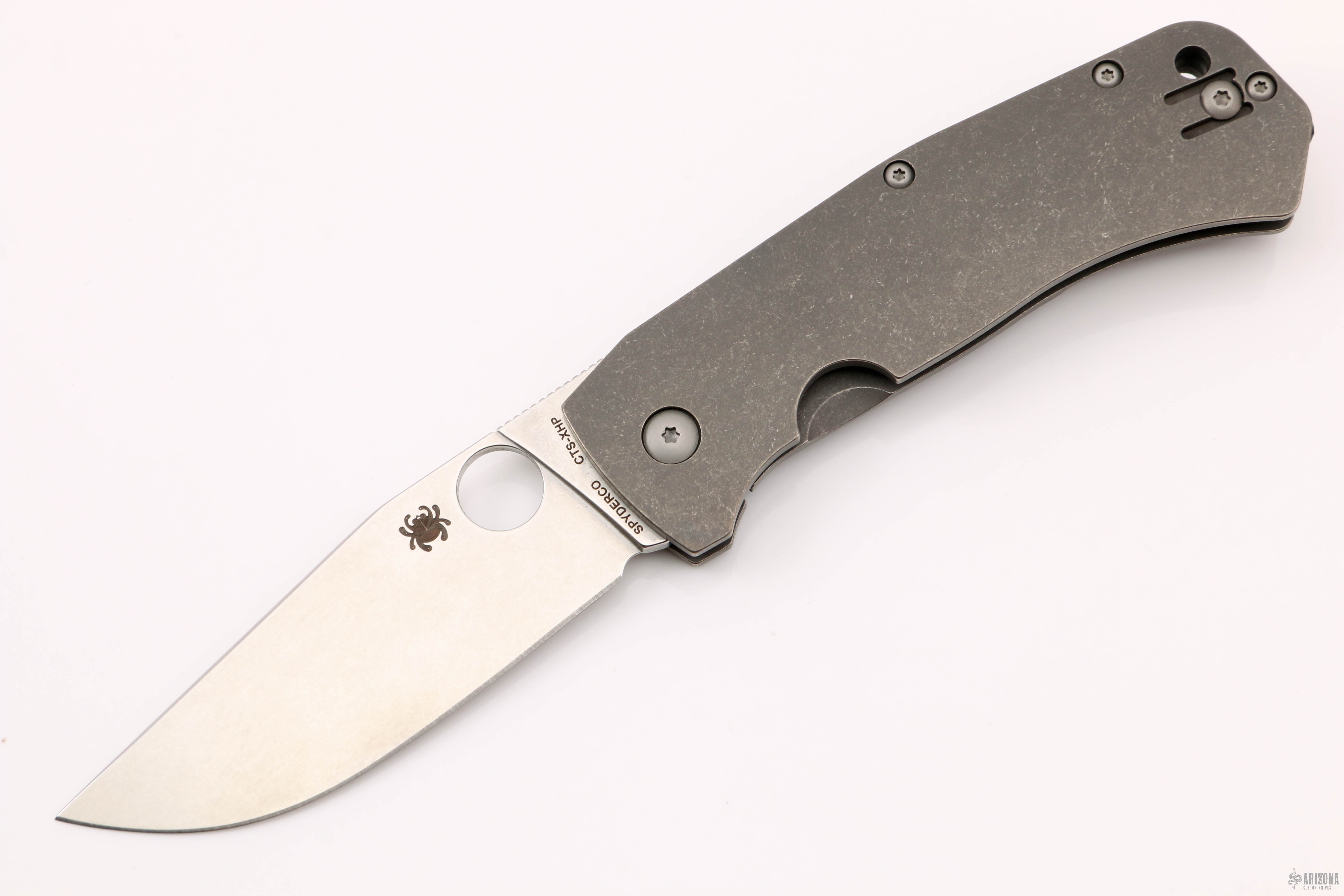 C186TIP Slysz Bowie Folder - Arizona Custom Knives