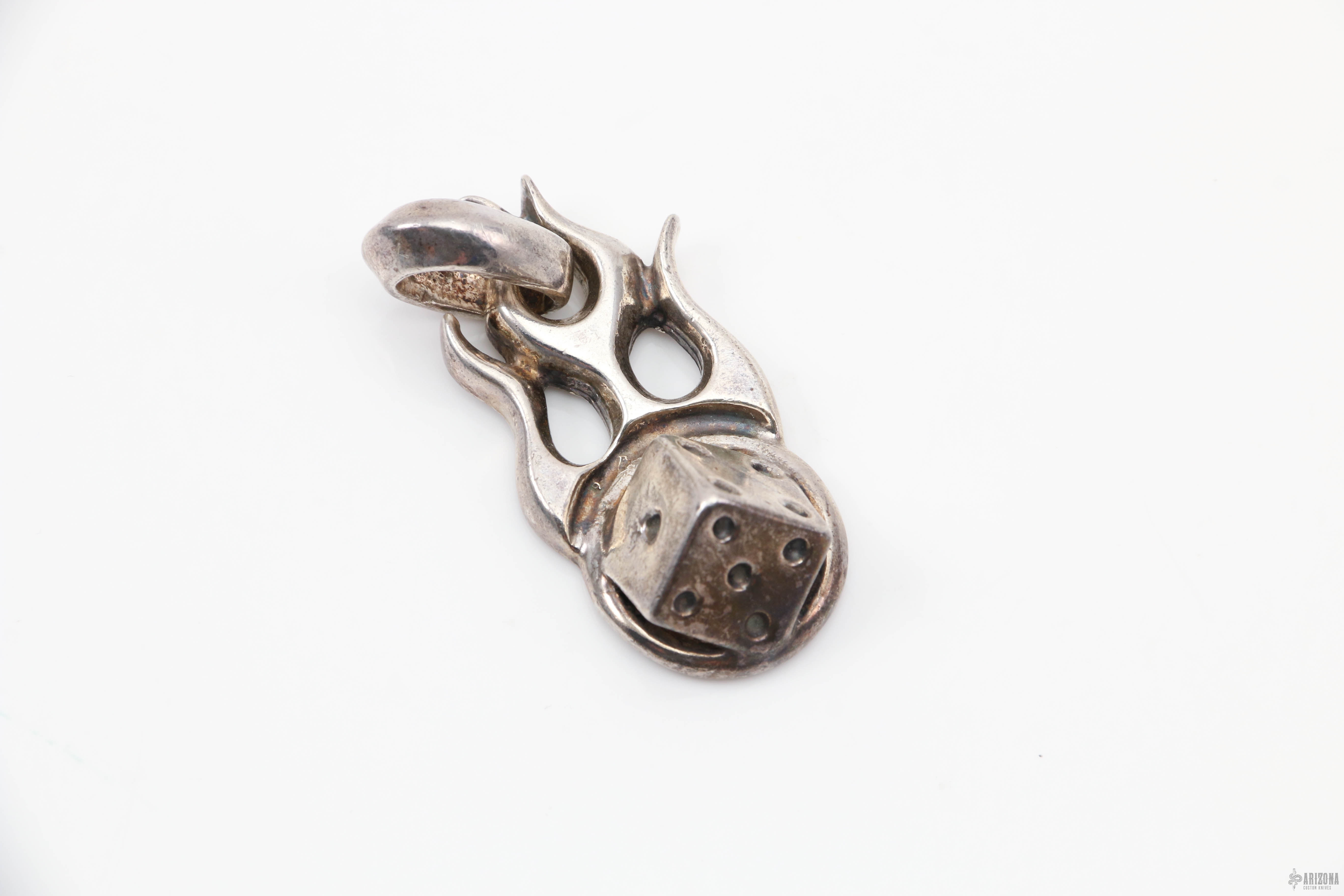 Large Flame Key Pendant - Arizona Custom Knives