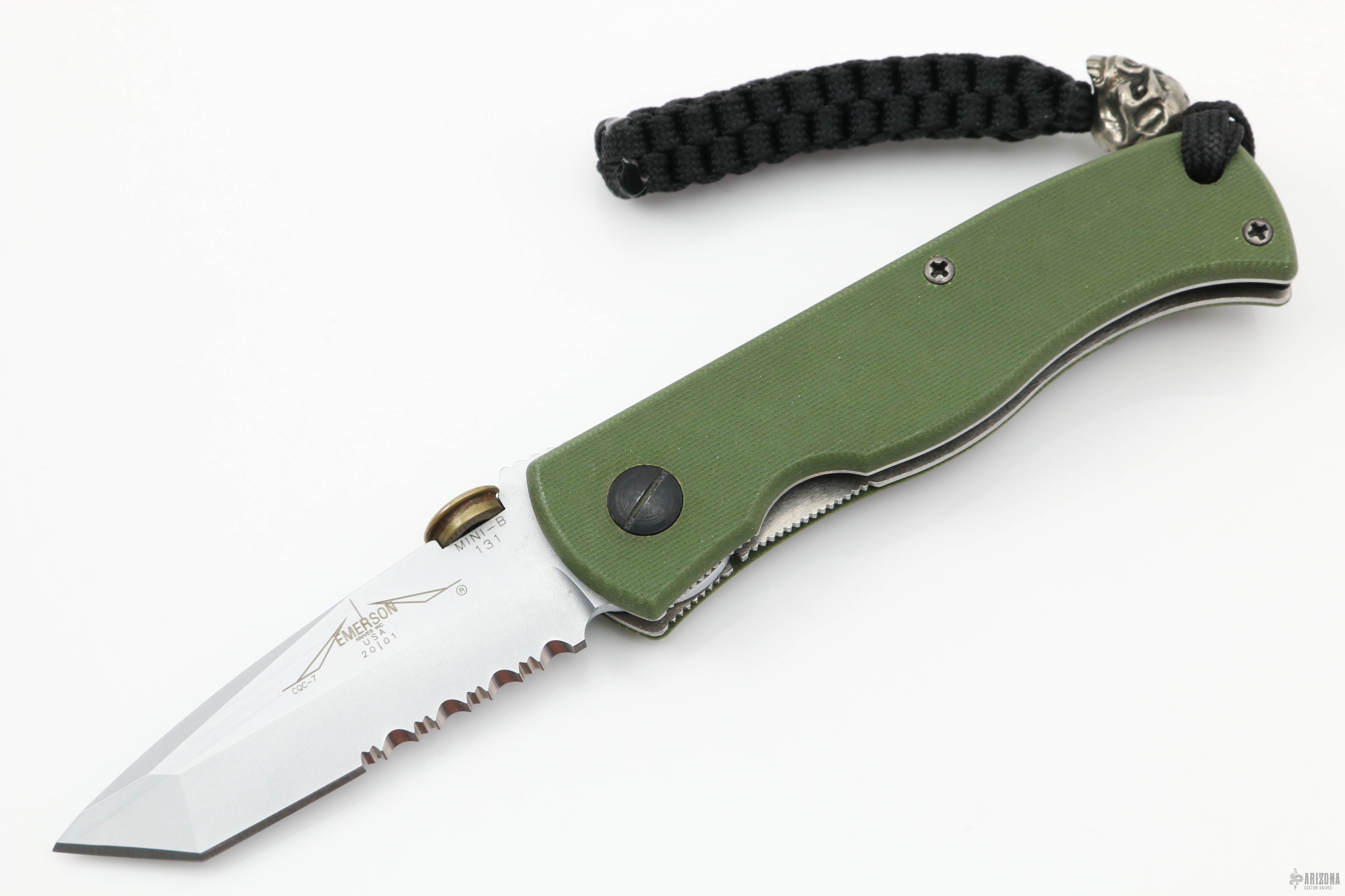 Mini CQC-7B SFS - Green G-10 - Arizona Custom Knives