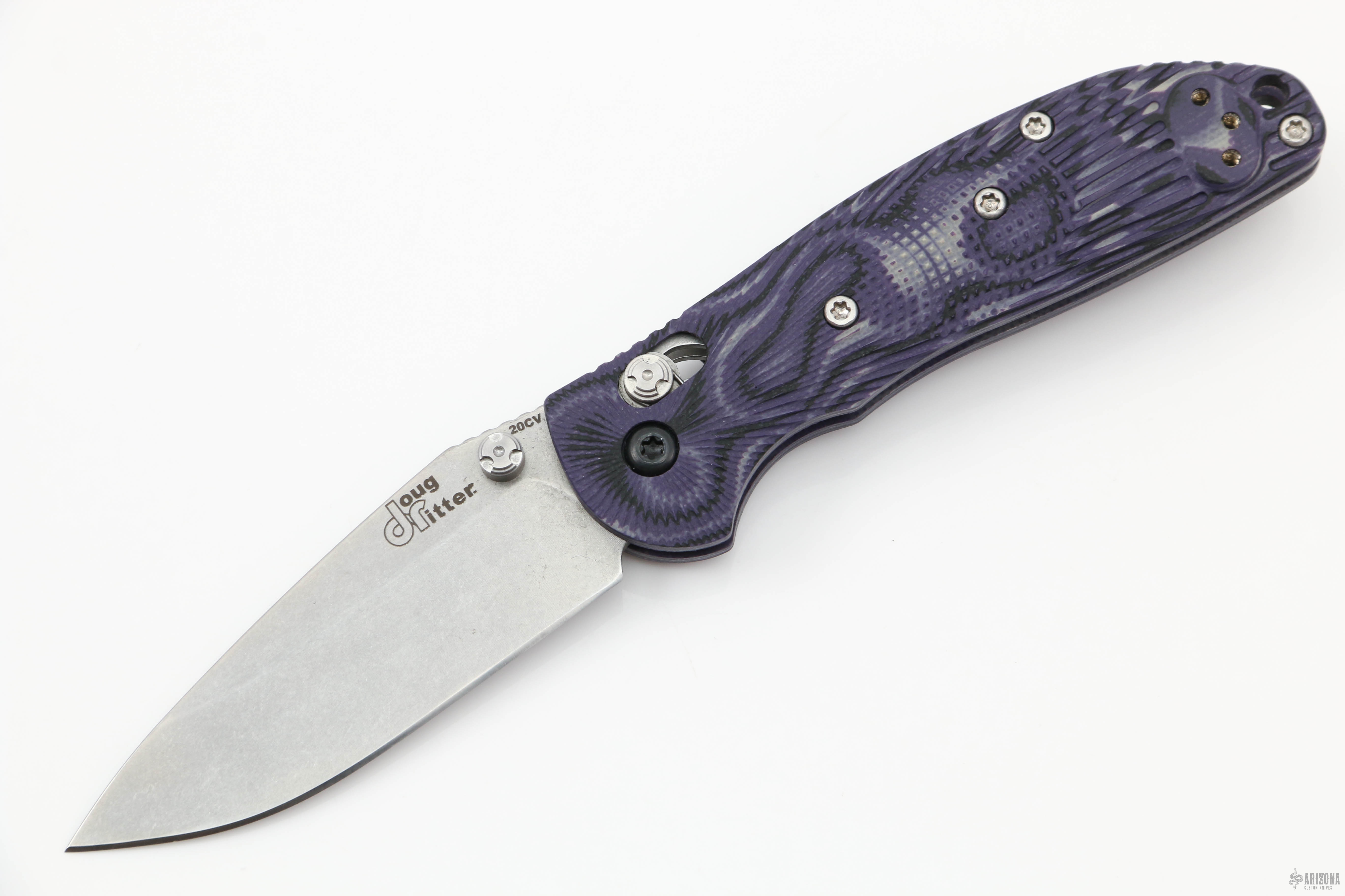 54191-EXLRSK Doug Ritter Mini RSK - Purple G-10 - Arizona Custom Knives