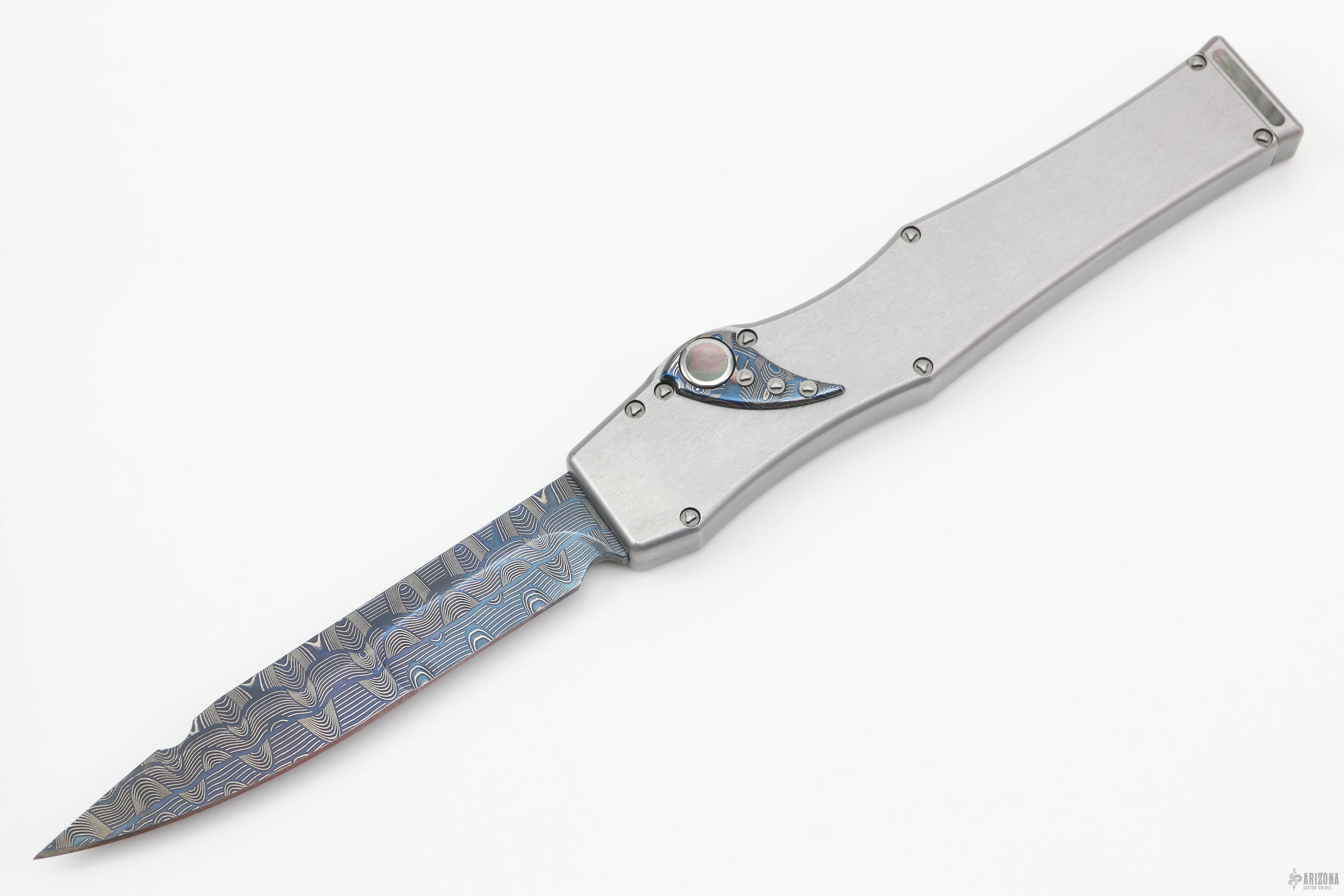 SS HALO V Nightmare - Damascus - Arizona Custom Knives