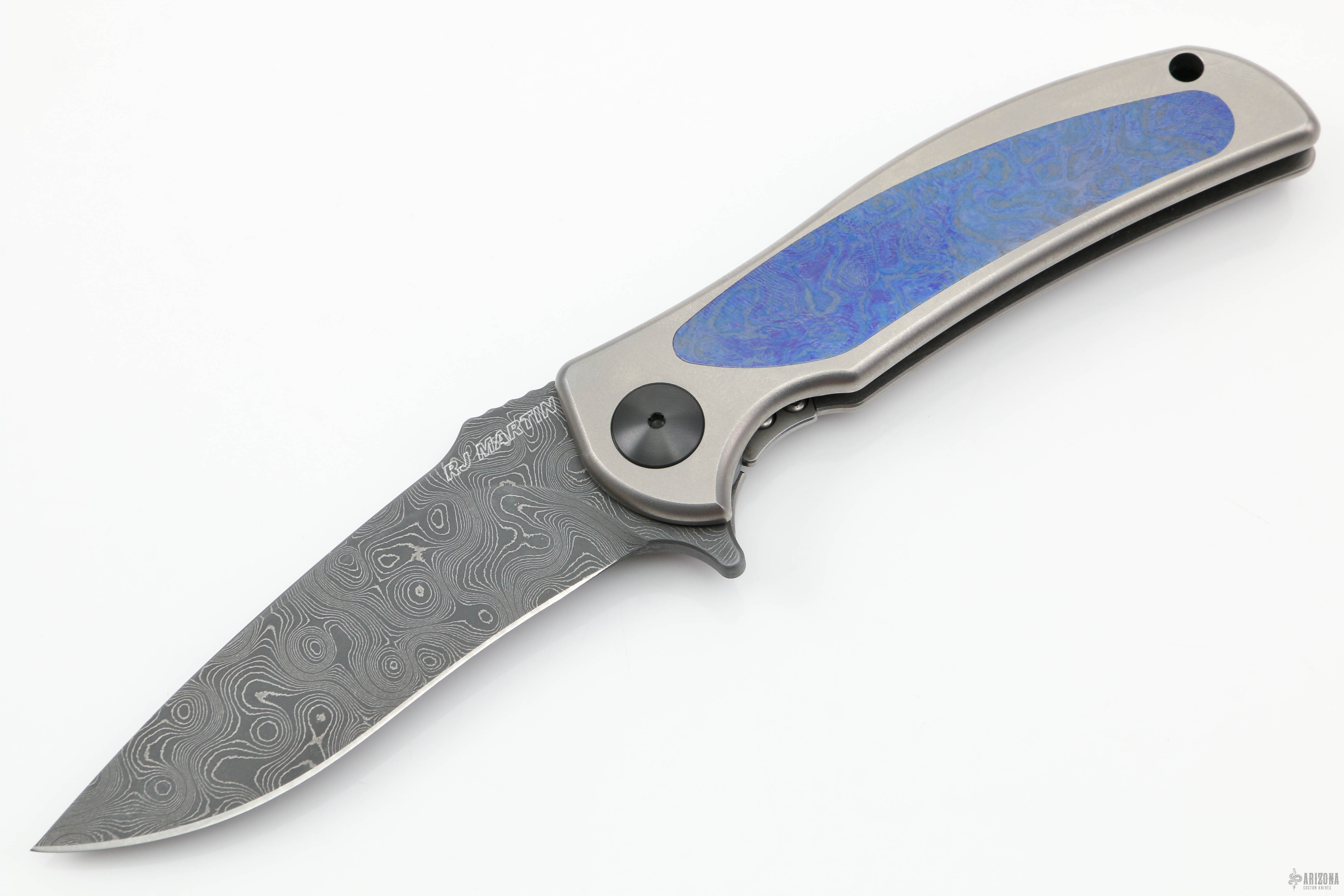 Modulator - Damascus and Black Timascus - Arizona Custom Knives