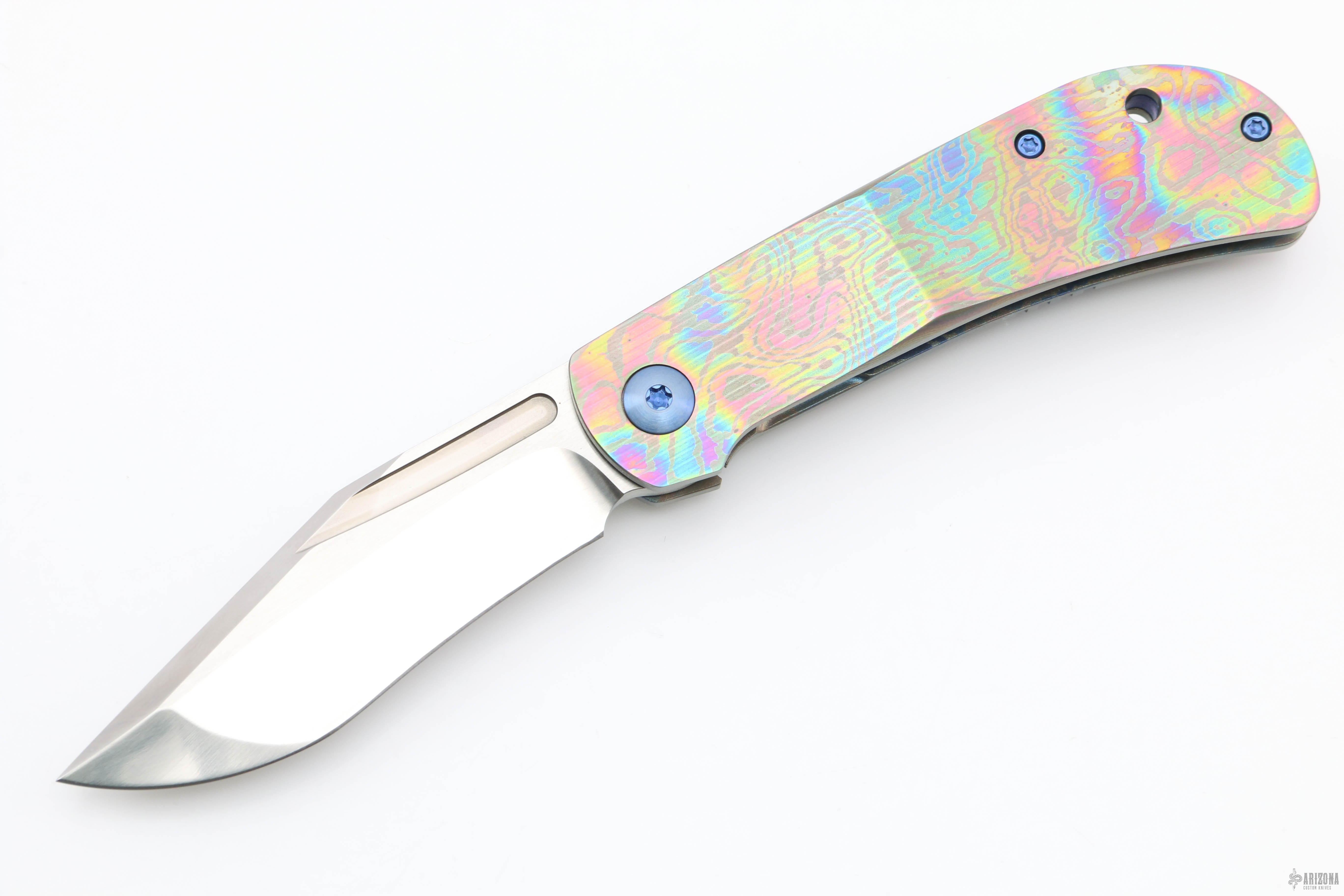 Rebel Framelock Front Flipper - MokuTi - Arizona Custom Knives