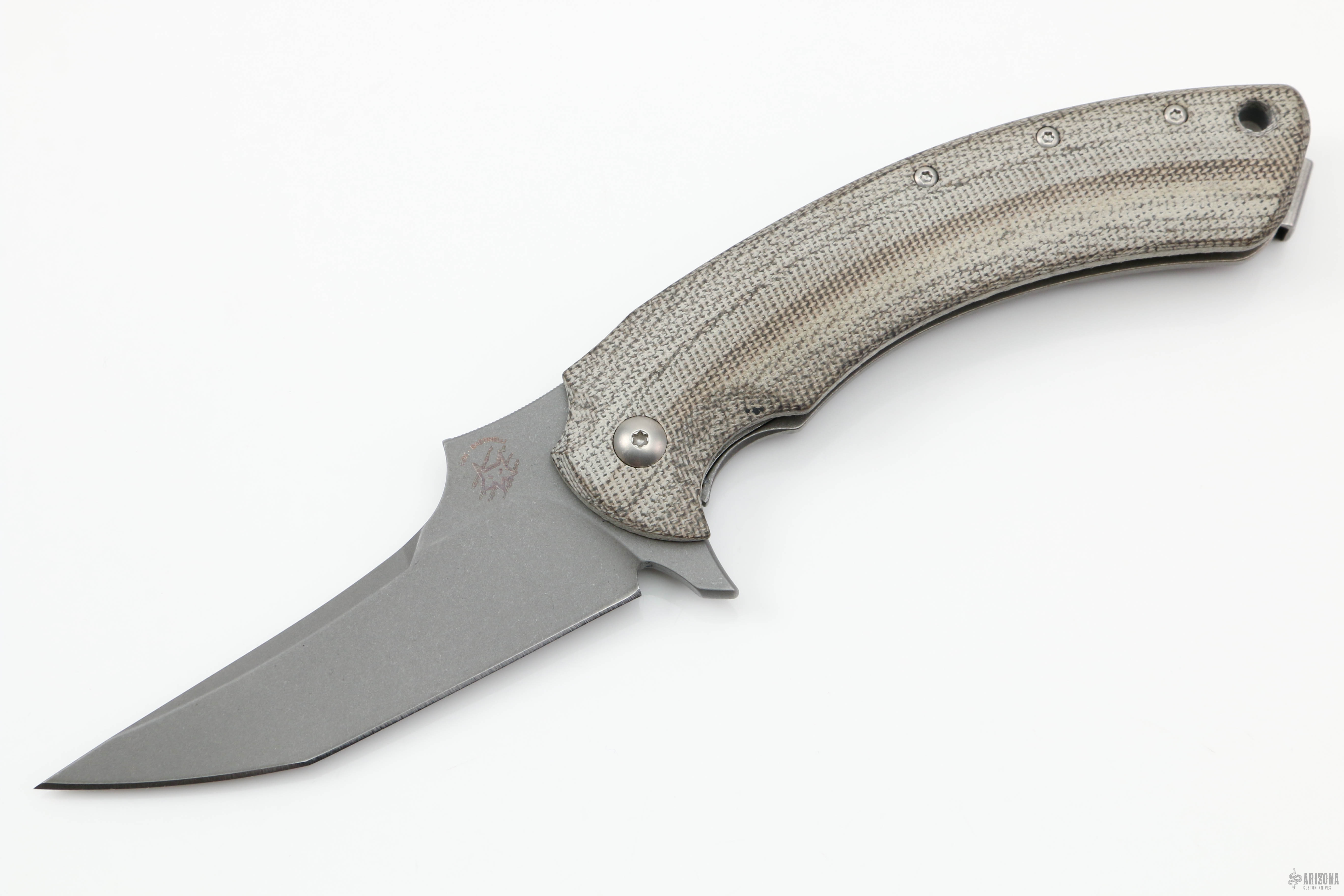 Bastinelli Gecko Green Micarta - Arizona Custom Knives