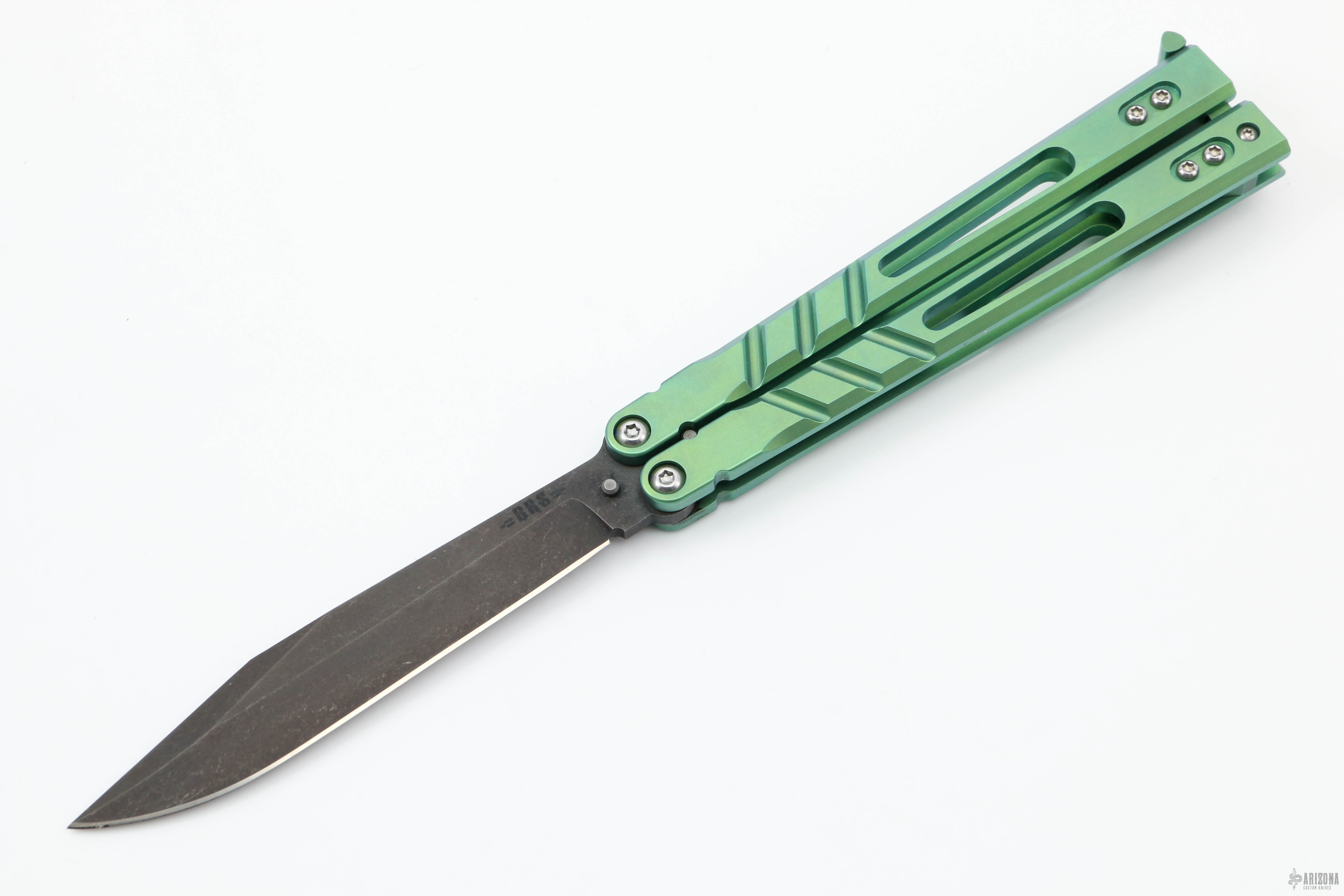 Alpha Beast Balisong 3.0 Venom Green Alt Blade - Arizona Custom Knives
