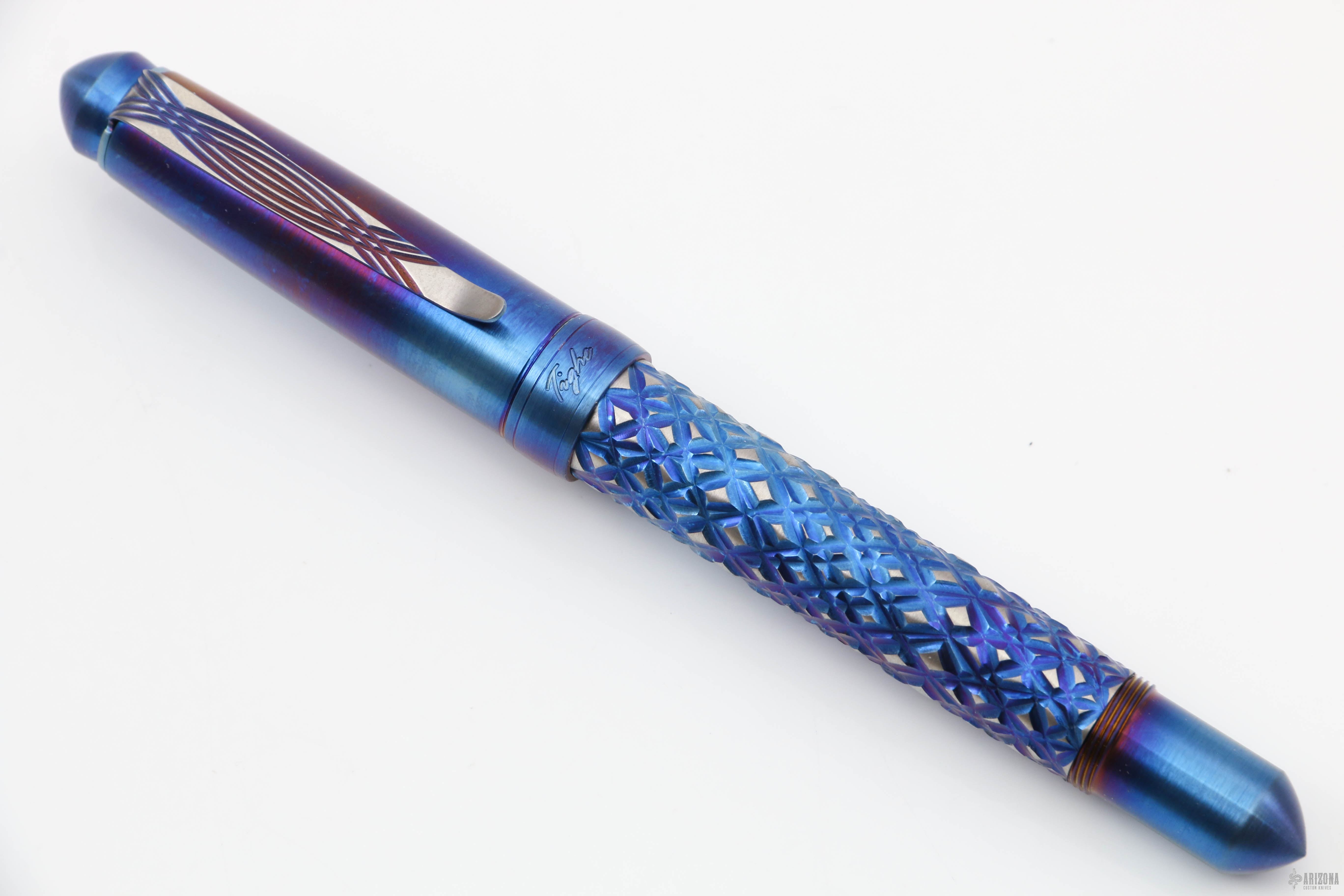 Reticulated Fire Rollerball - Arizona Custom Knives