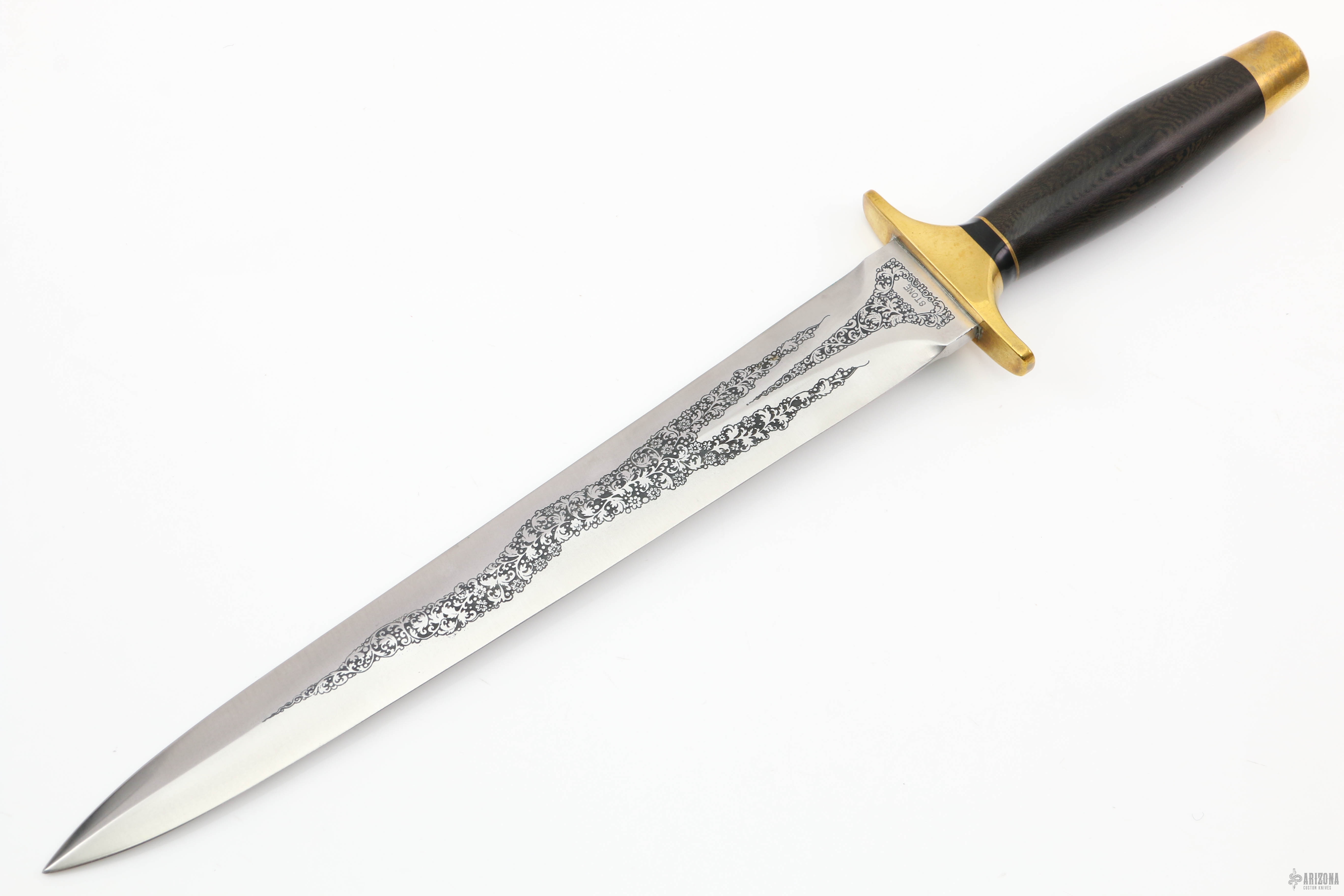 Engraved Dagger - Arizona Custom Knives