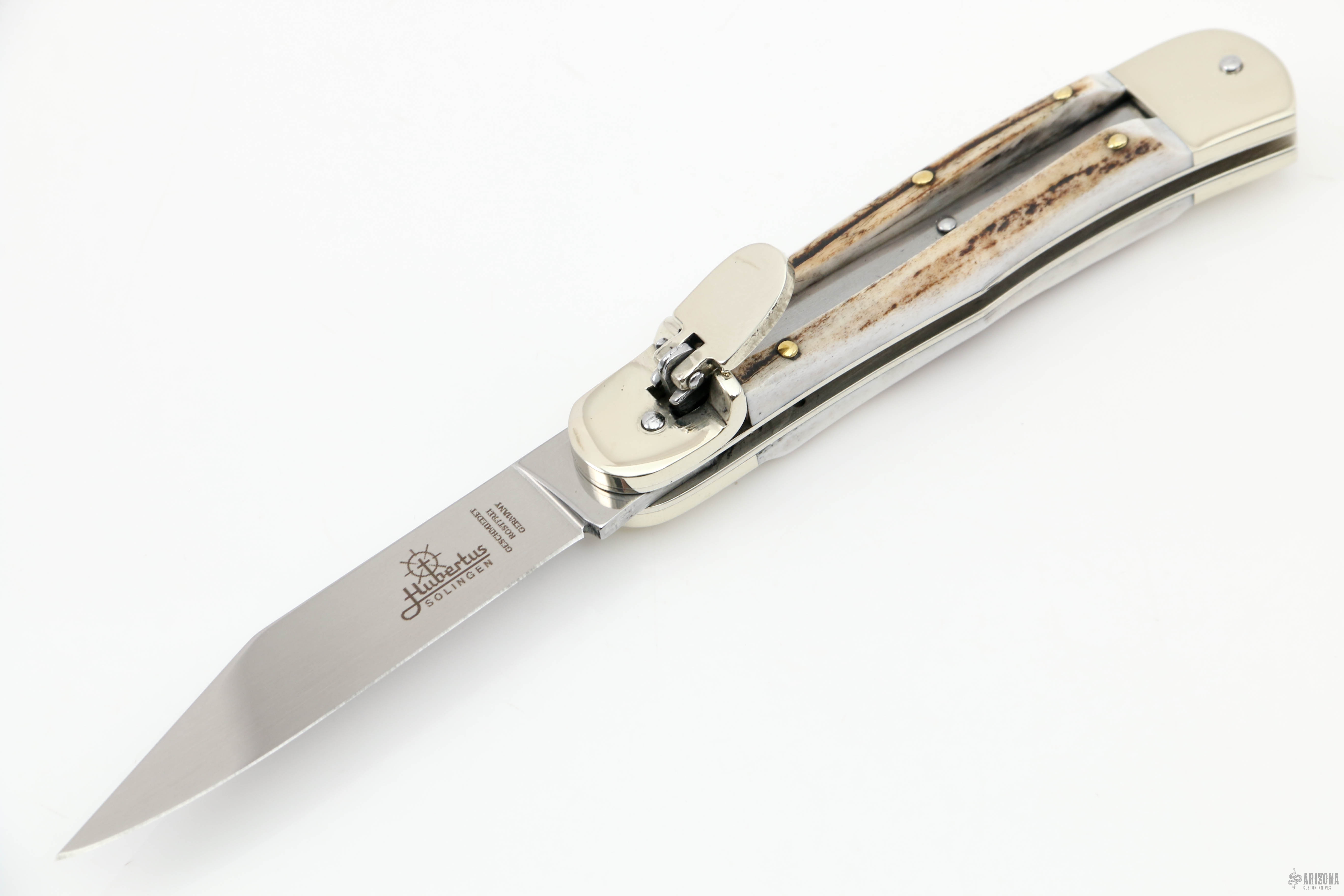 Springer Stag Leverlock - Arizona Custom Knives