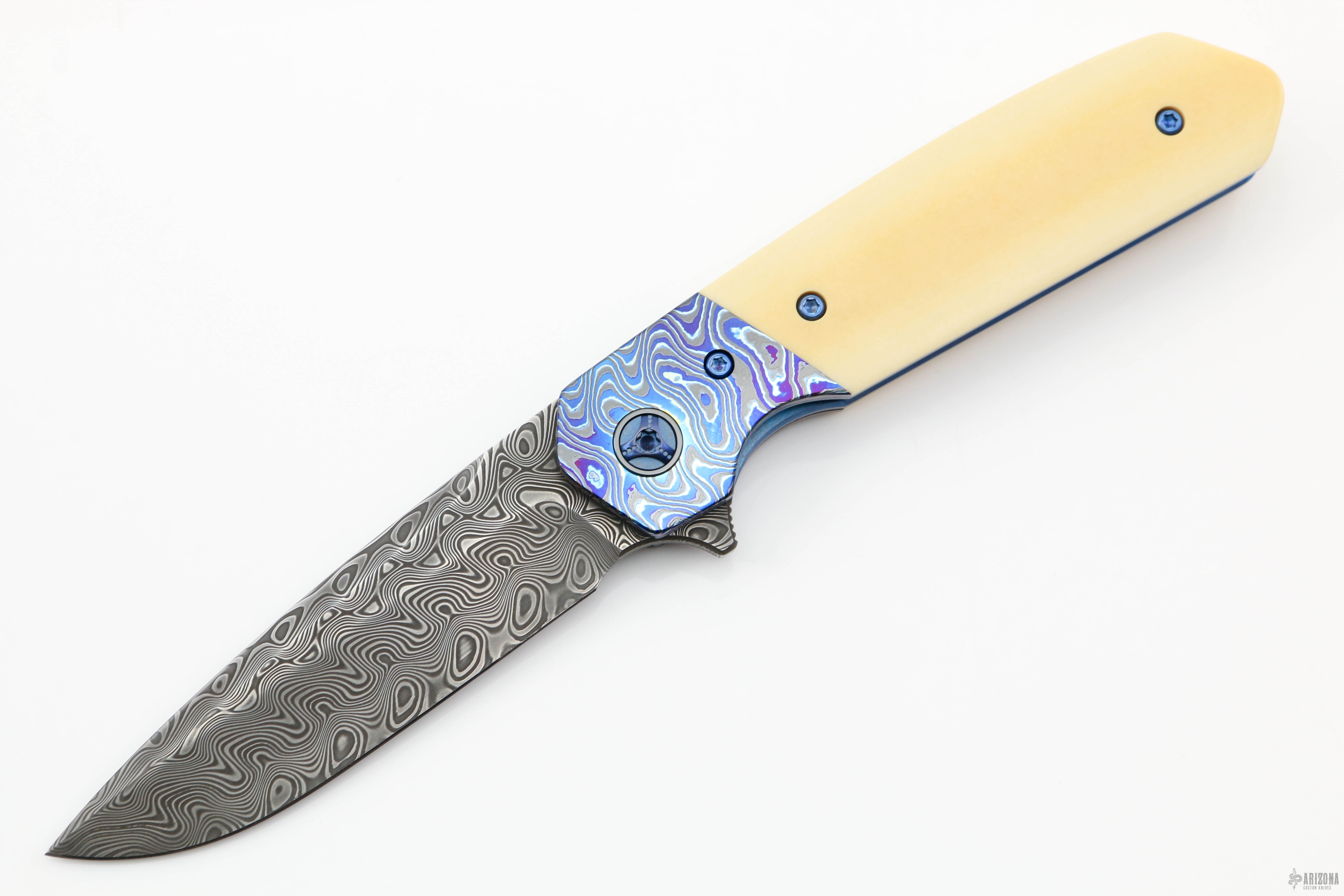 Mid-4F Slim - Damasteel/ZircuTi/Westinghouse - Arizona Custom Knives