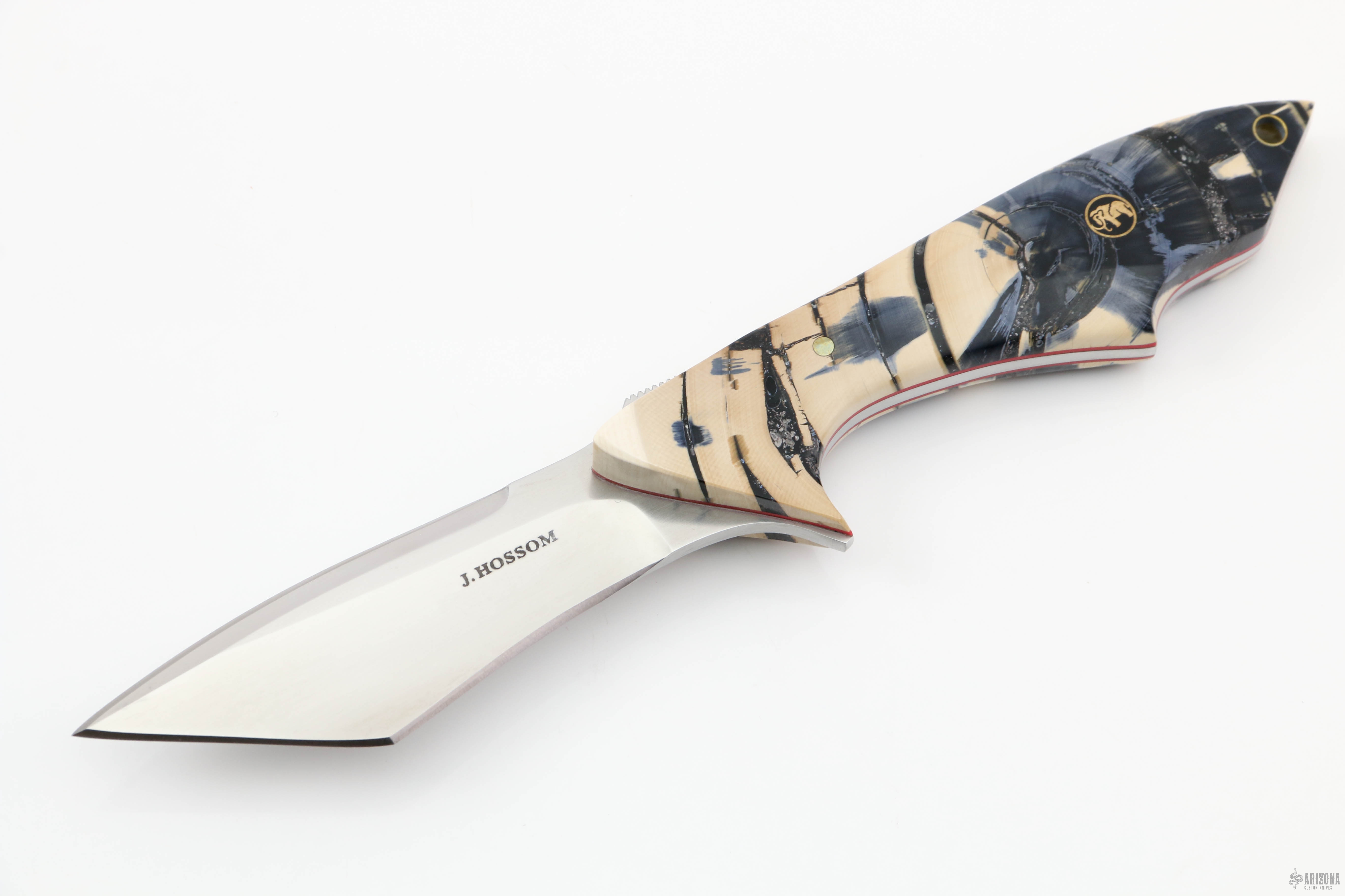 Au Eli - Cross Cut Mammoth Ivory - Arizona Custom Knives