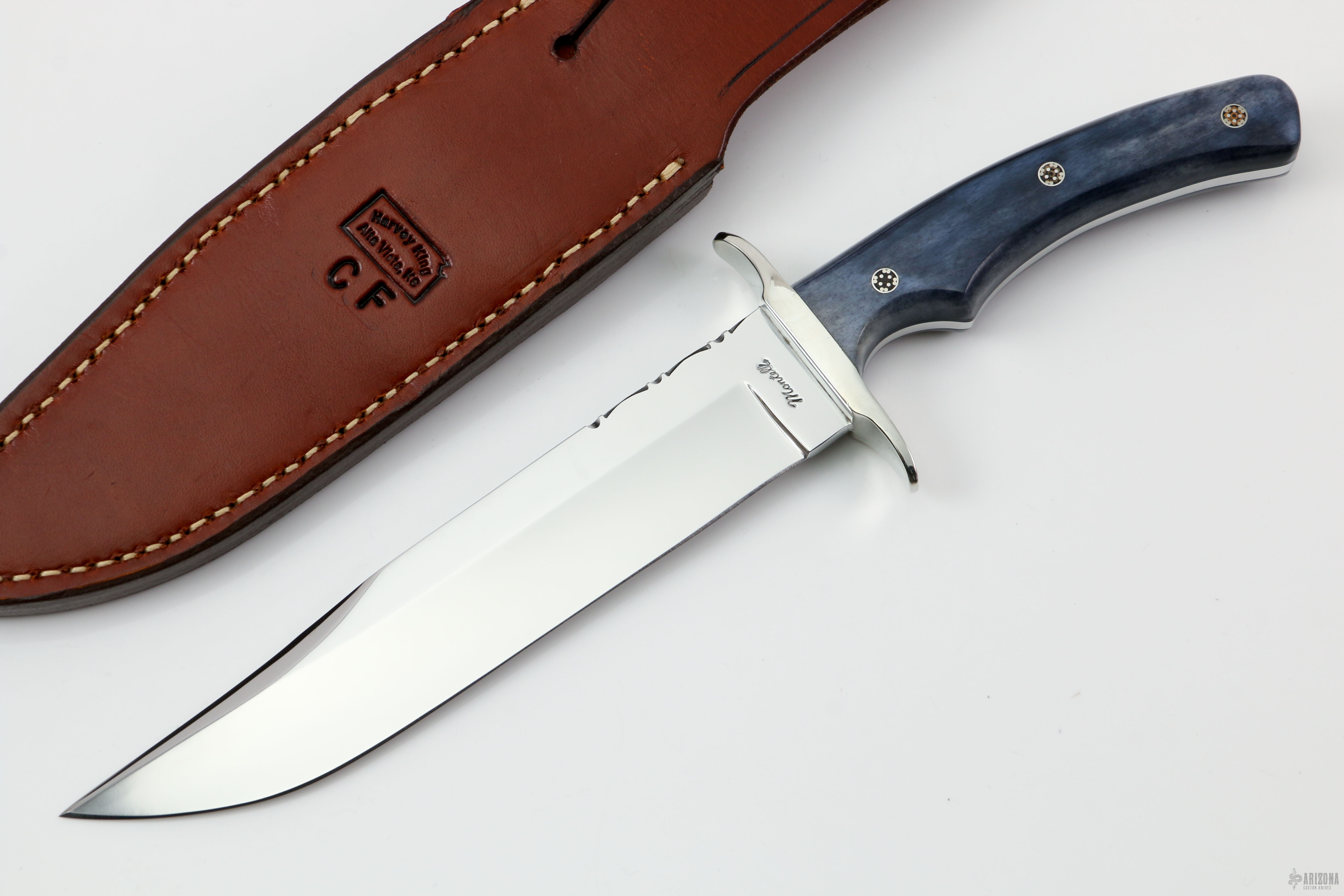 Fighter - Dyed Giraffe Bone - Arizona Custom Knives
