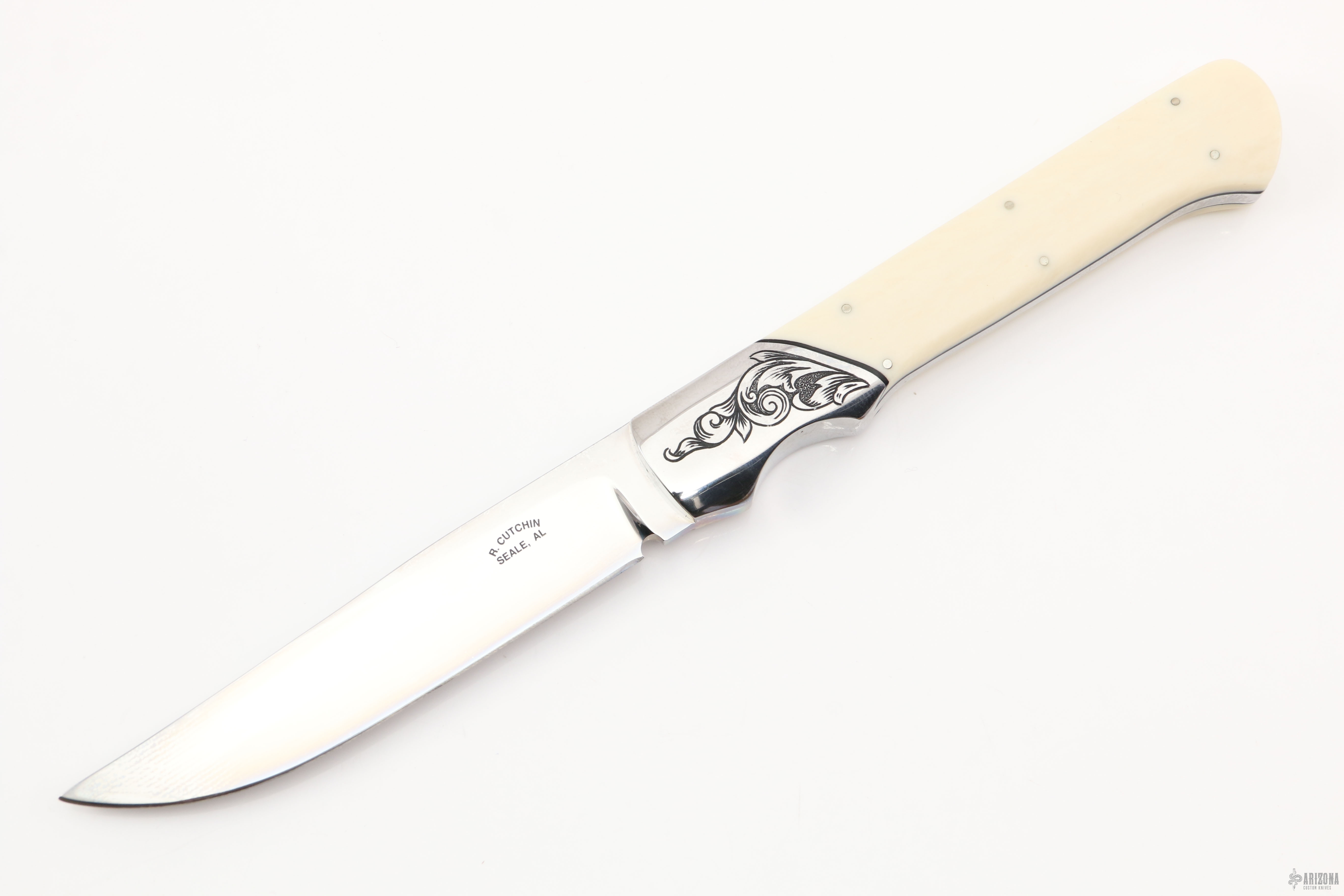 Engraved Boot Knife - Arizona Custom Knives