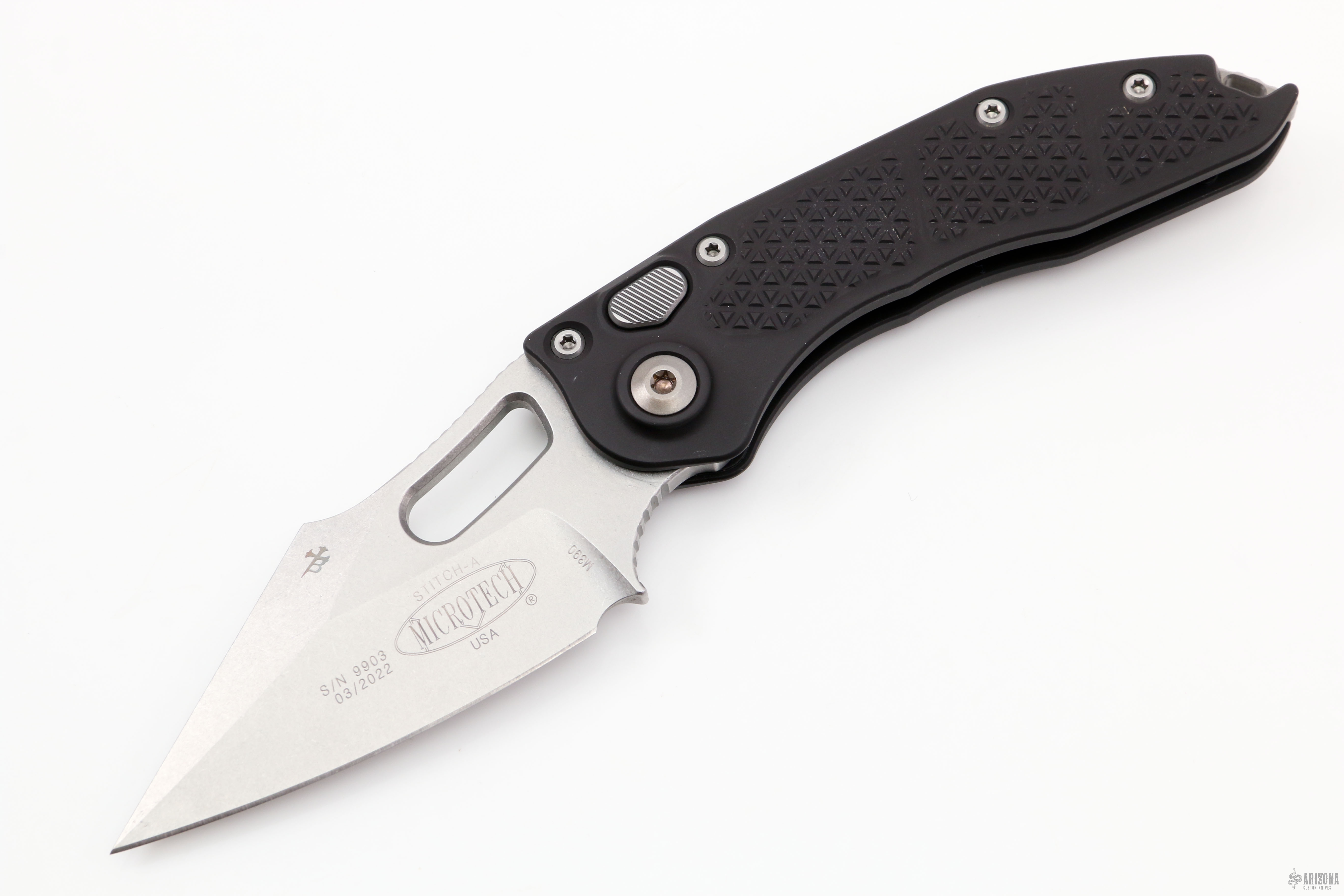 169-10 Stitch-A S/E Stonewash Standard - Arizona Custom Knives