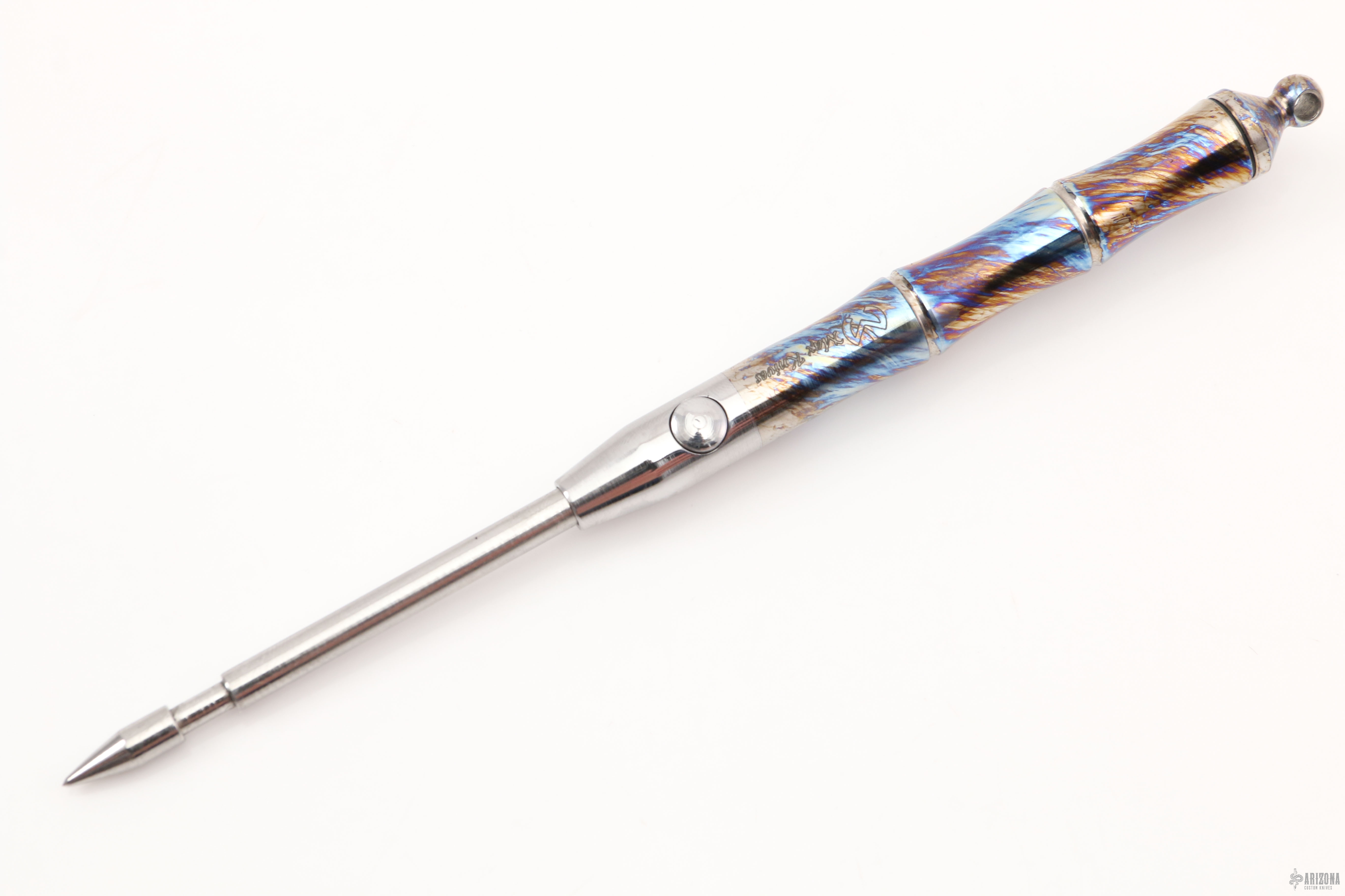 Titanium Kubaton w/ Gravity OTF Icepick - Arizona Custom Knives