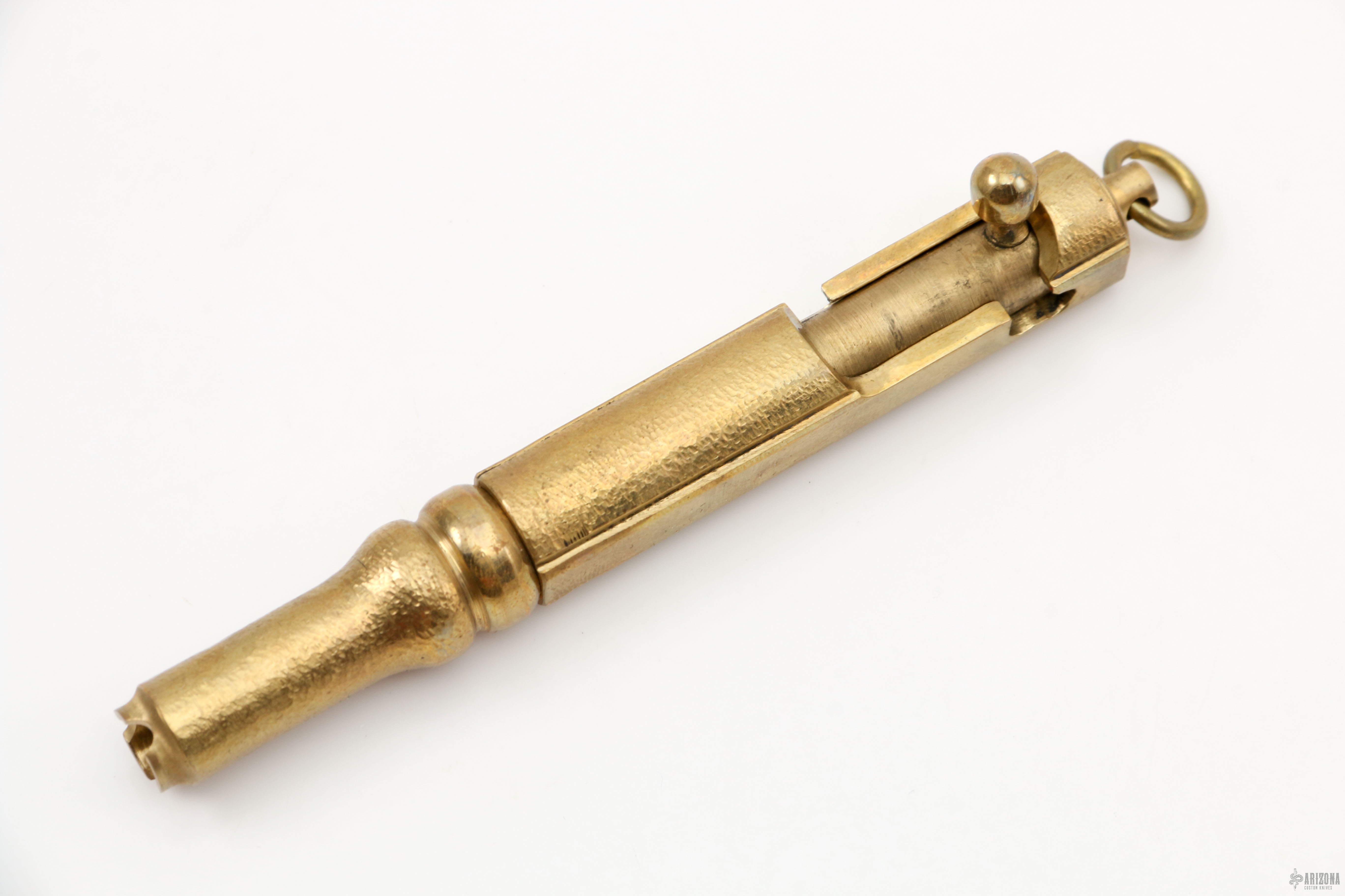 Bolt Action Pen - Brass - Arizona Custom Knives