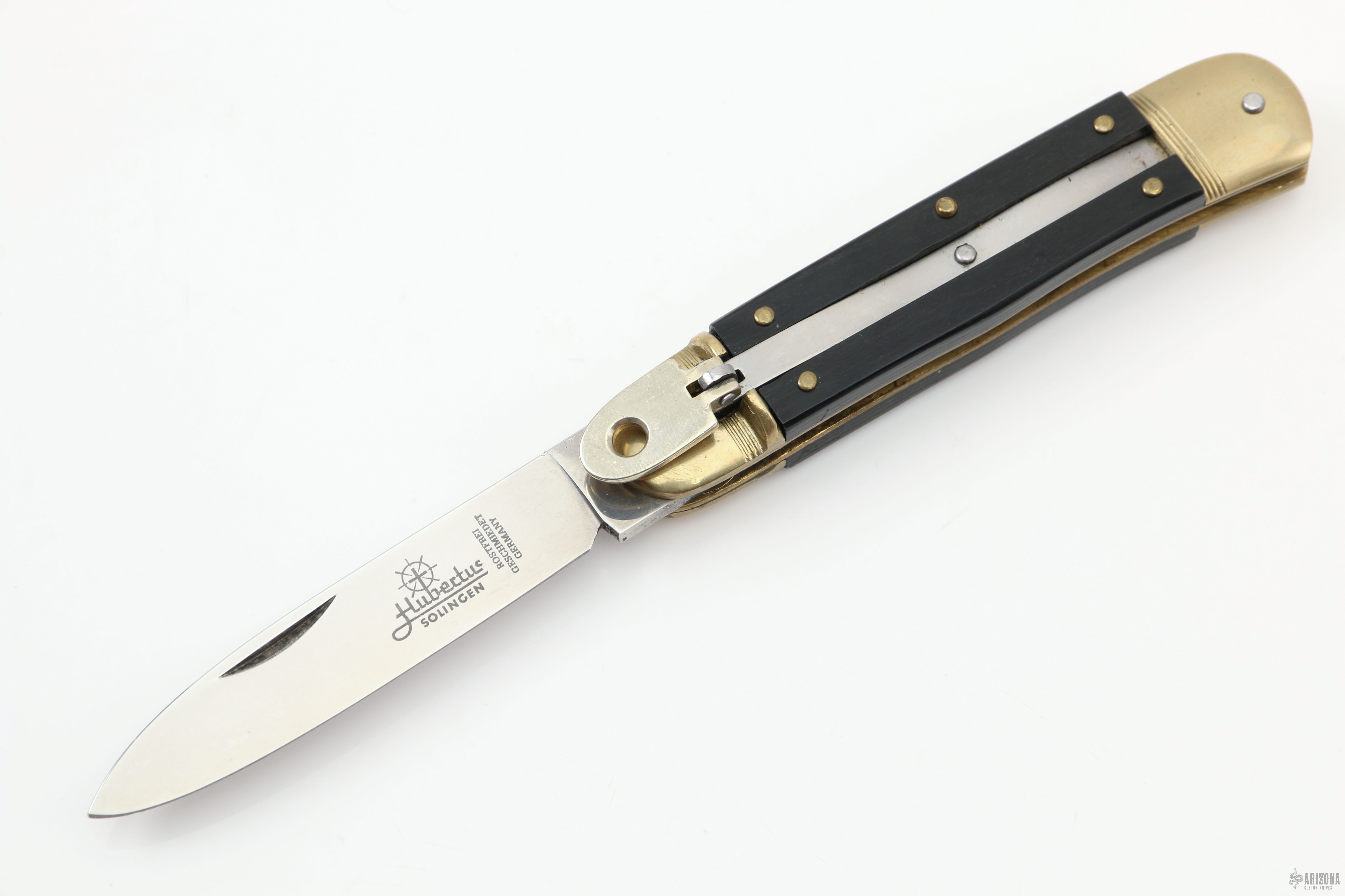 Springer Ebony Leverlock - Arizona Custom Knives