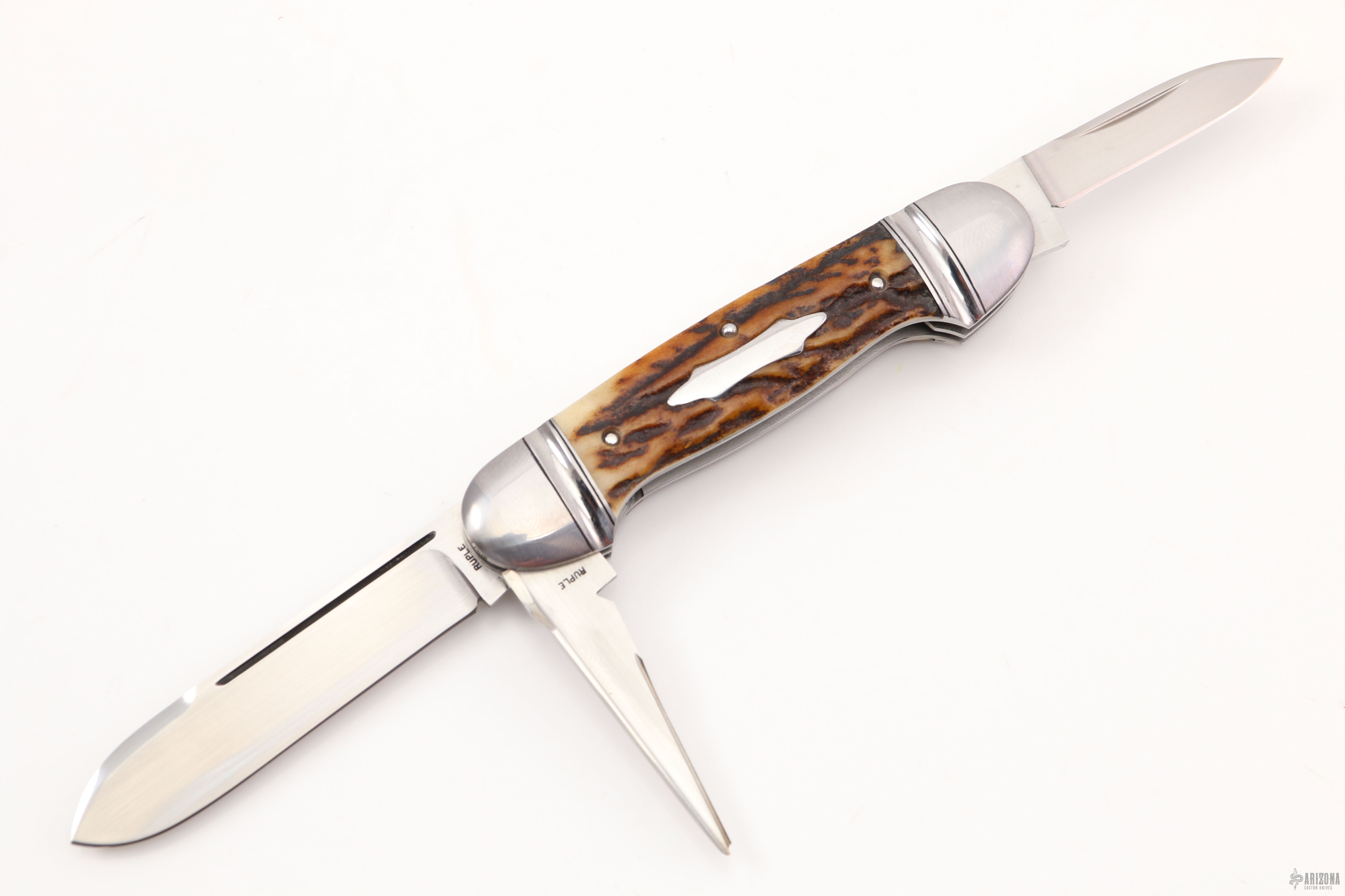 2 Blade Canoe w/ Awl - Arizona Custom Knives