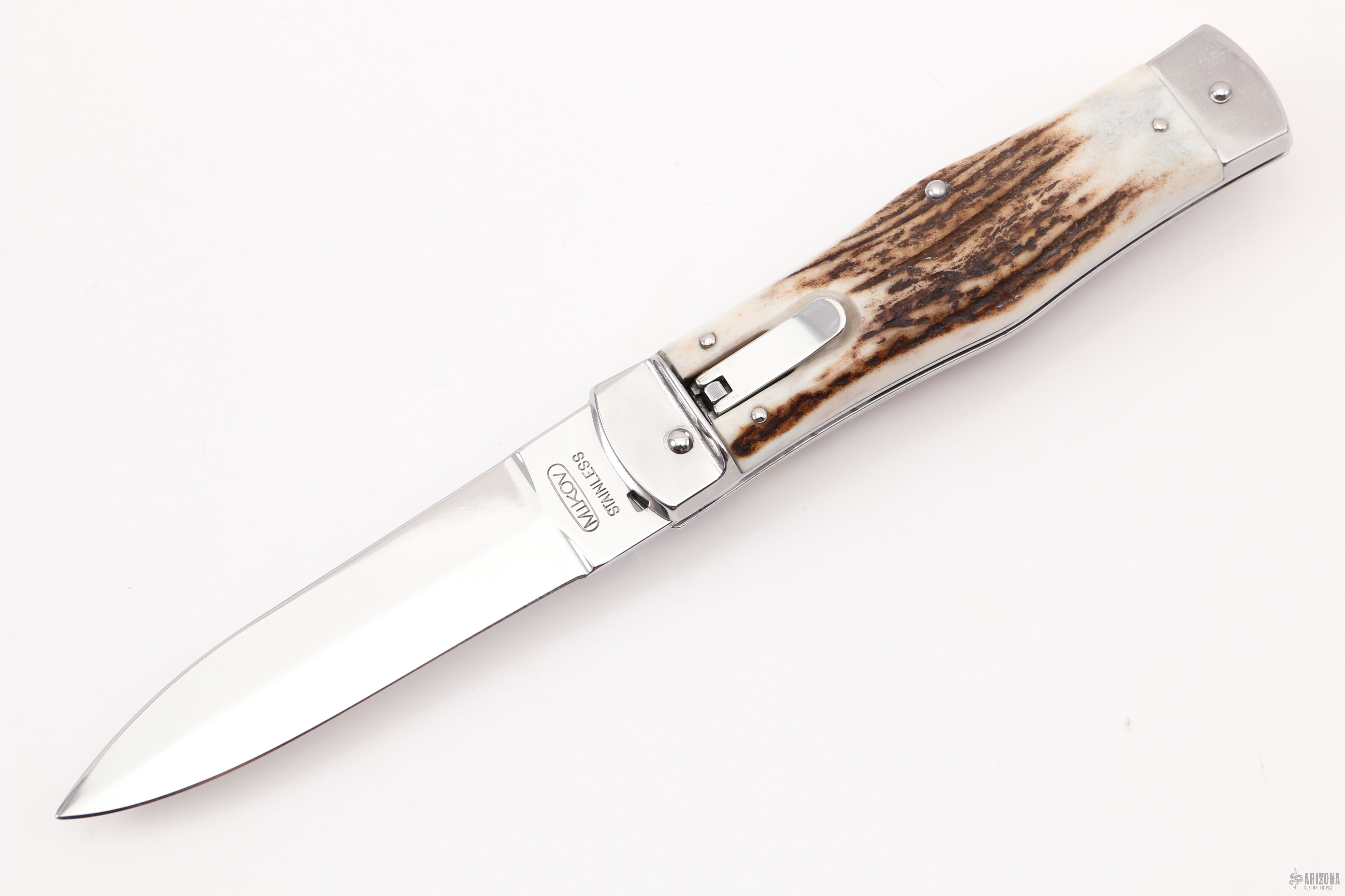 Stag Lever Lock Auto - Arizona Custom Knives