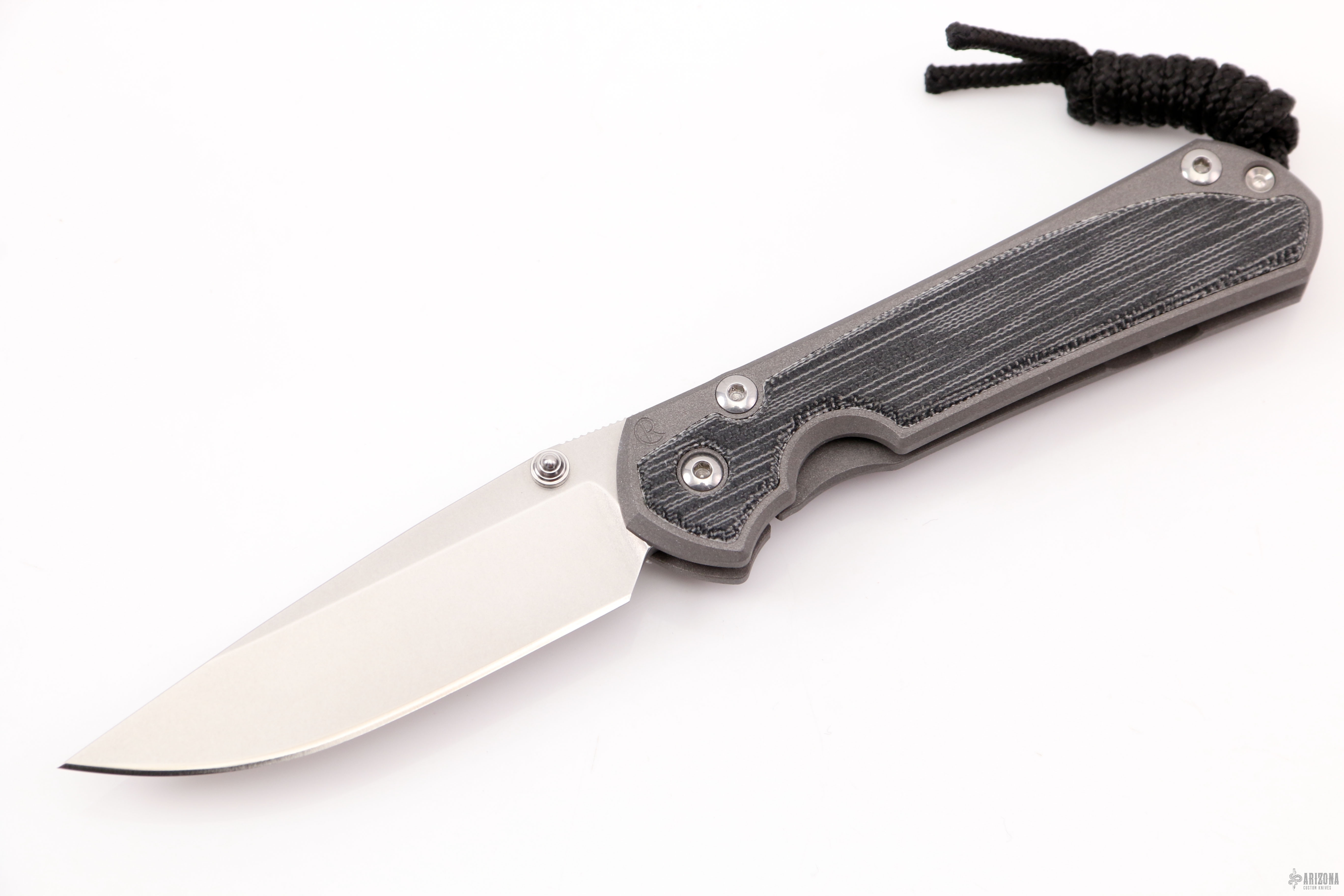 Small Sebenza 31 Inlay - Black Canvas Micarta - Arizona Custom Knives
