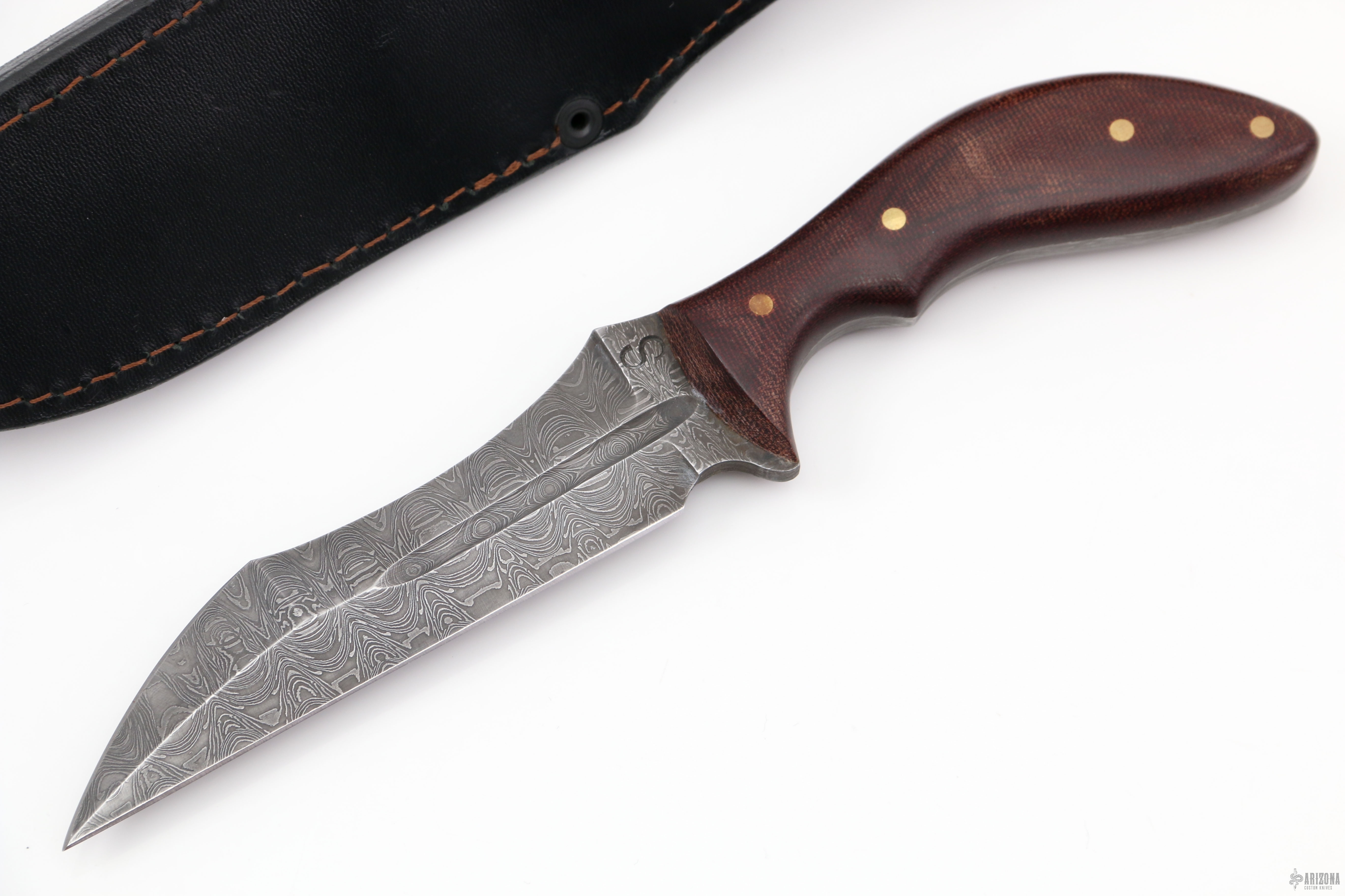 Damascus Prototype Fixed Blade - Arizona Custom Knives