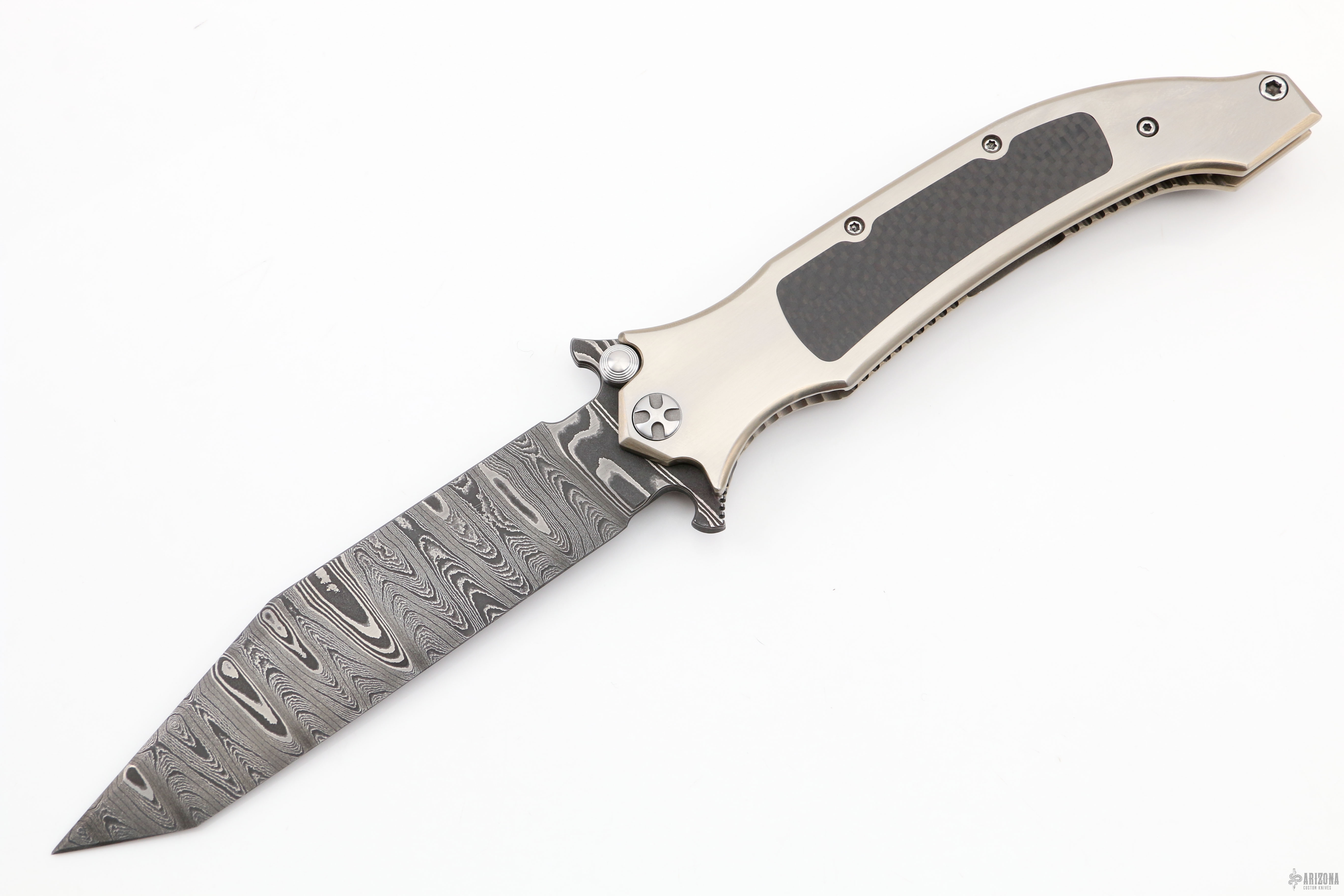 Custom AXD 5.5 - Damascus | Arizona Custom Knives
