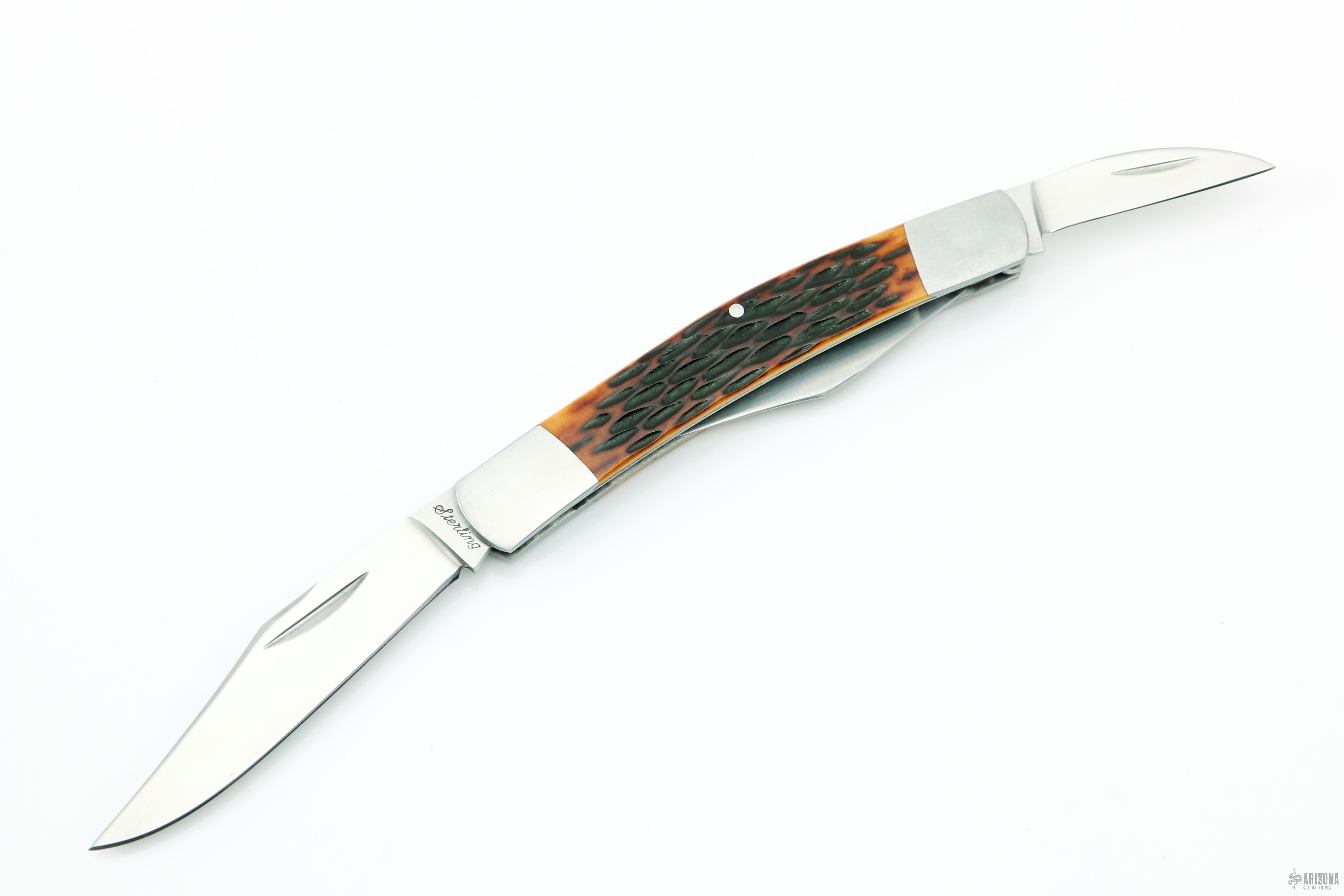 3-Blade Split Back Whittler - Arizona Custom Knives