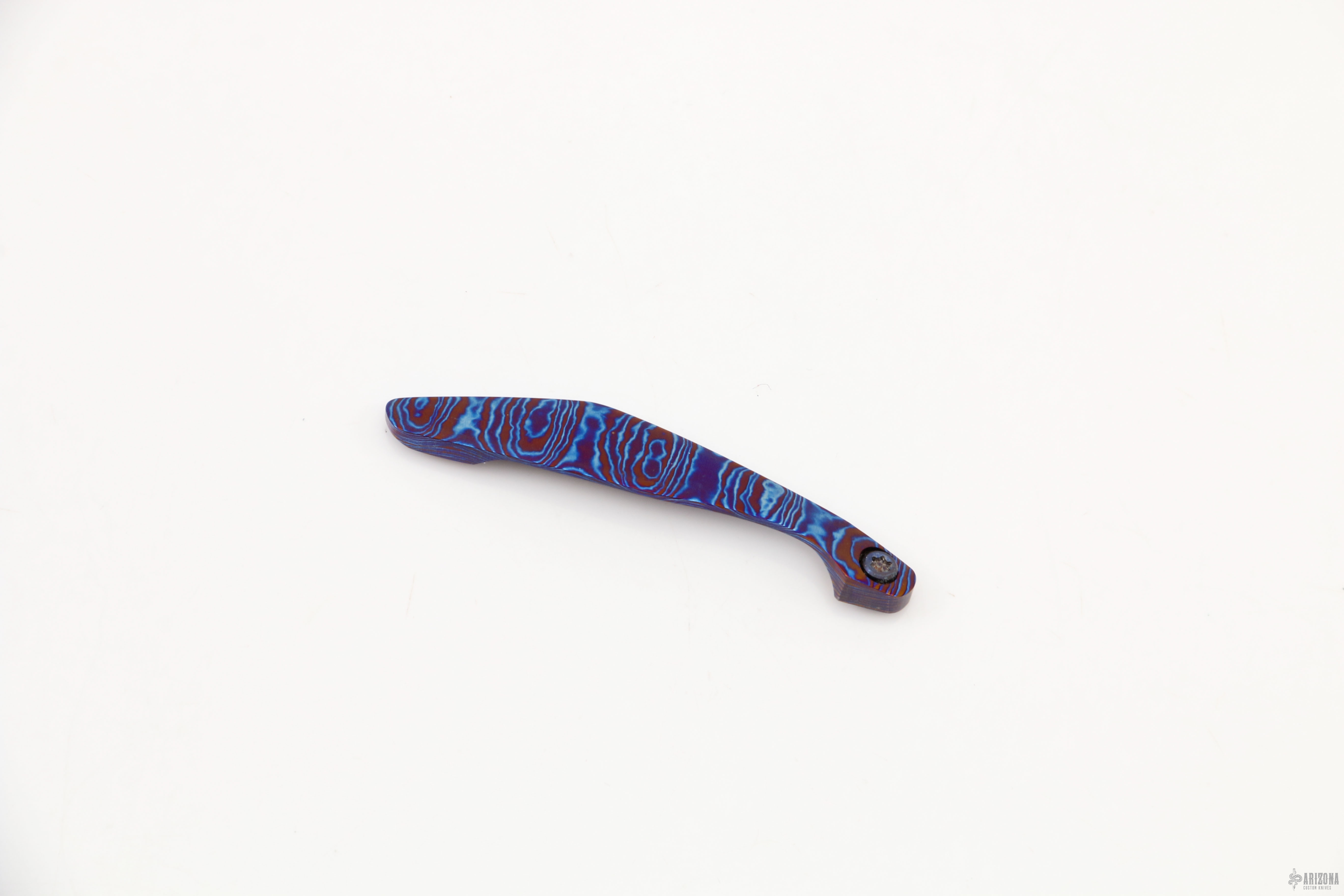 Purvis Spyderco Drunken Timascus Clip - Arizona Custom Knives