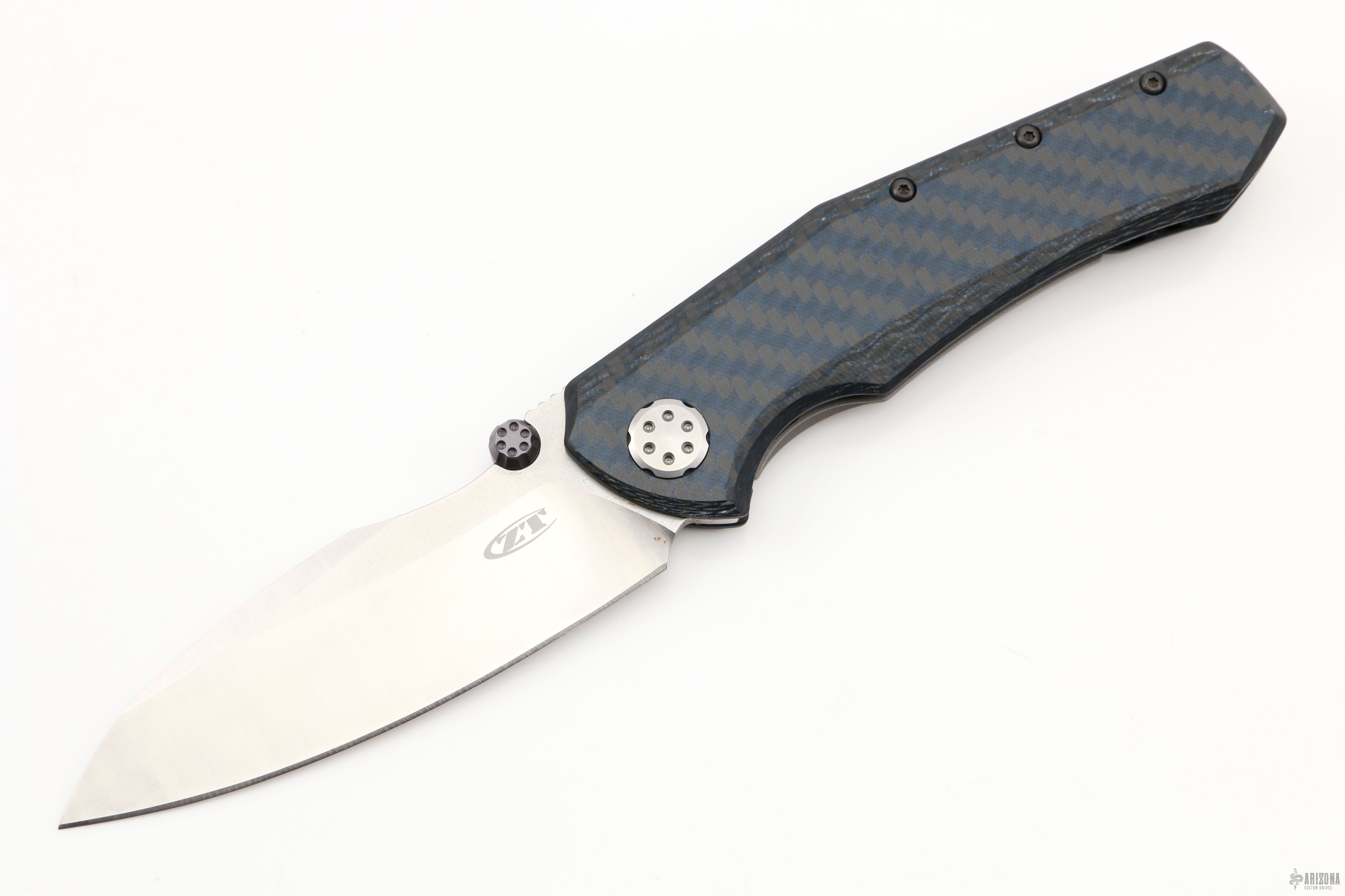 0850 Blue CF - Sinkevich/Rexford Design - Arizona Custom Knives