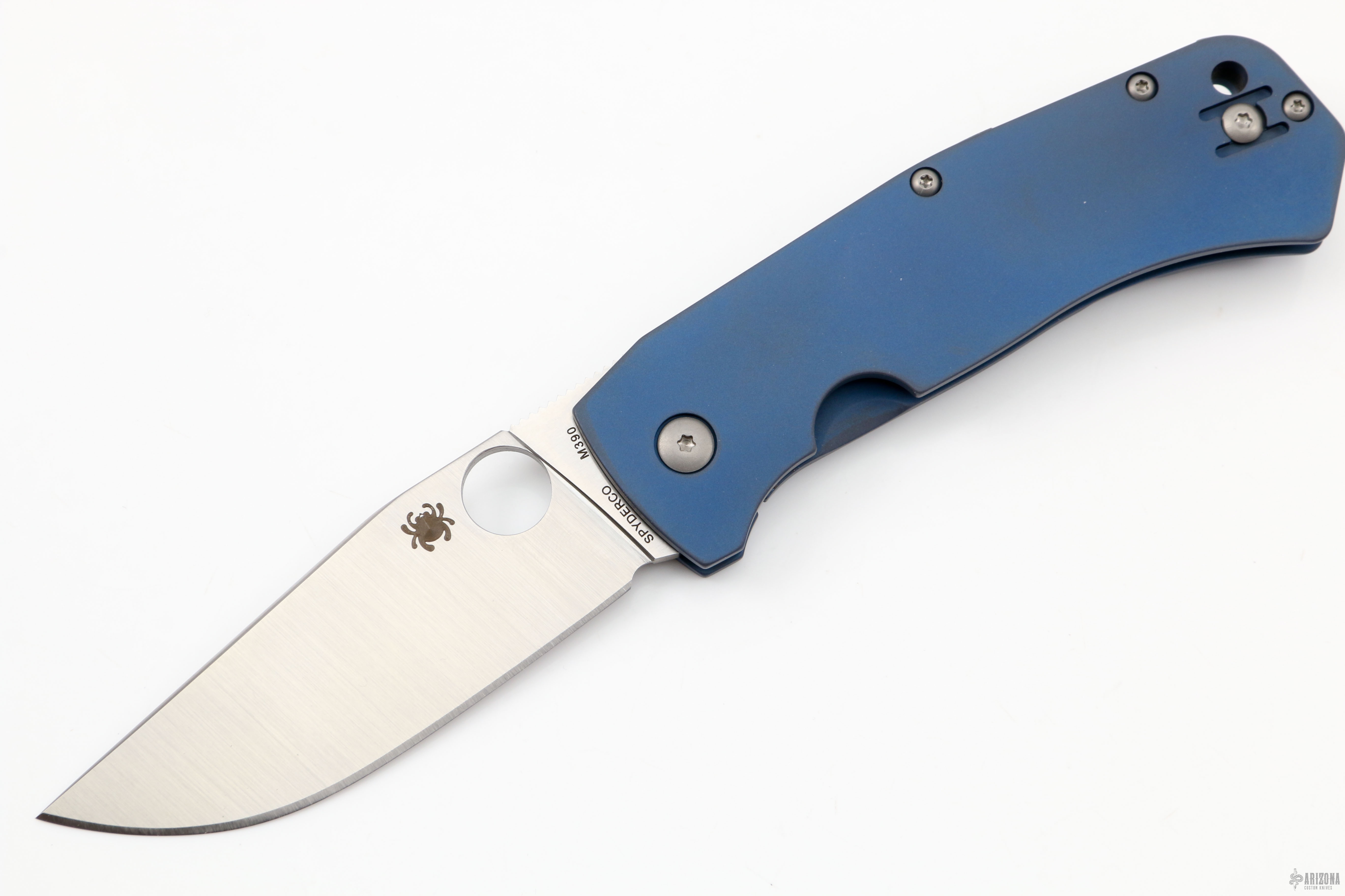 C186TIPBL Slysz Bowie Folder PLN M390 - Arizona Custom Knives