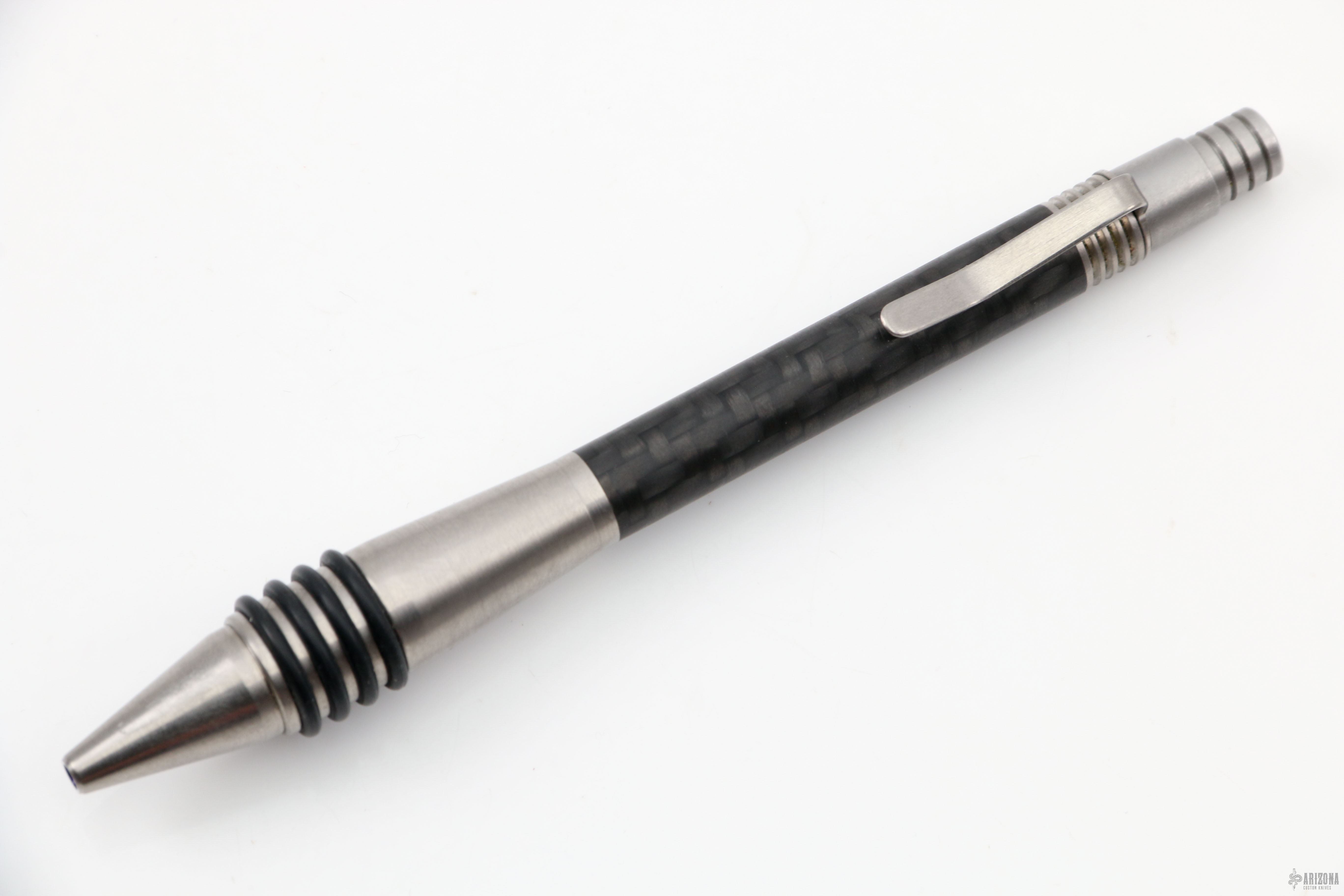 Custom 400 Series Tactical Pen TiCF - Arizona Custom Knives