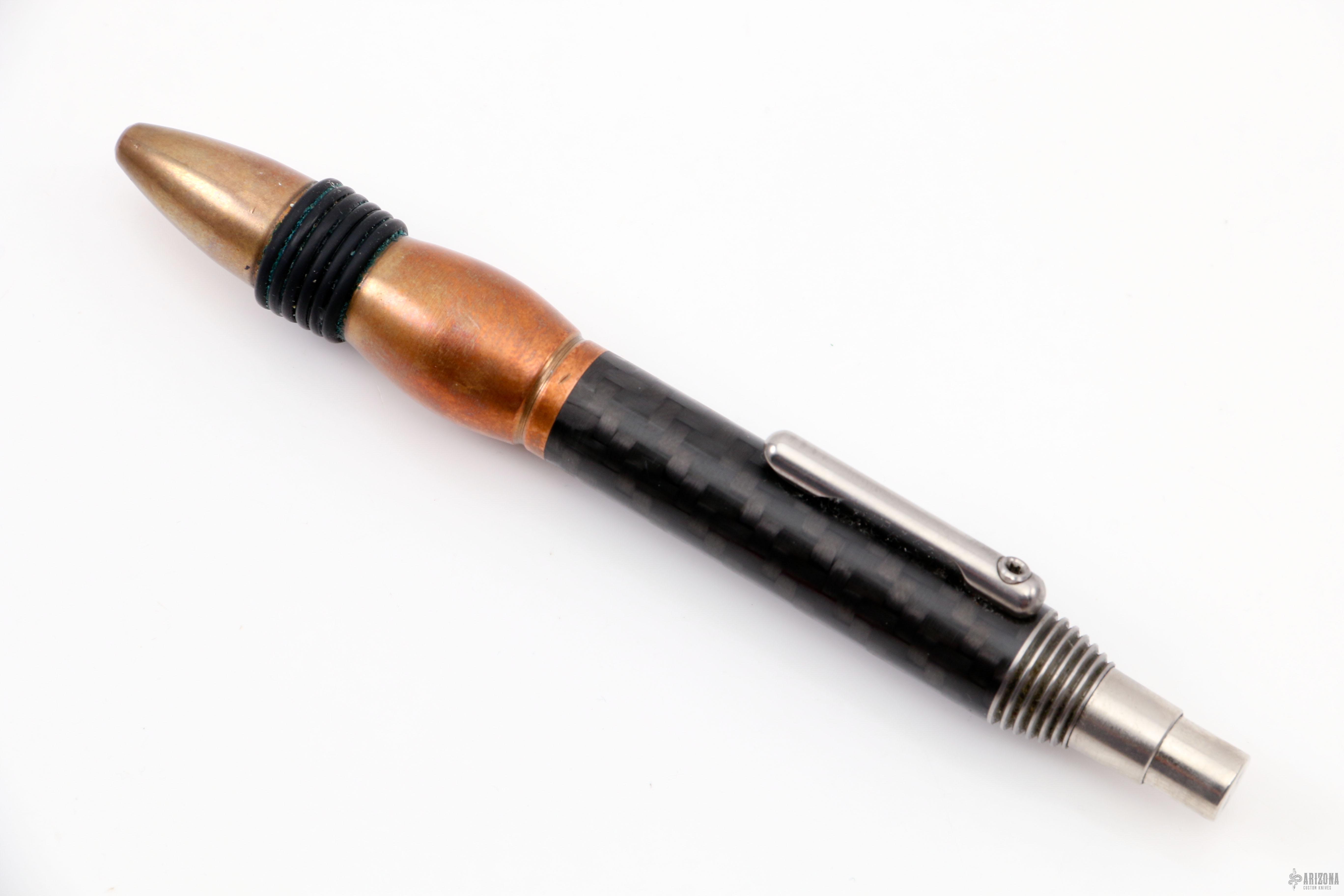 Custom Copper and Carbon Fiber Pen - Arizona Custom Knives