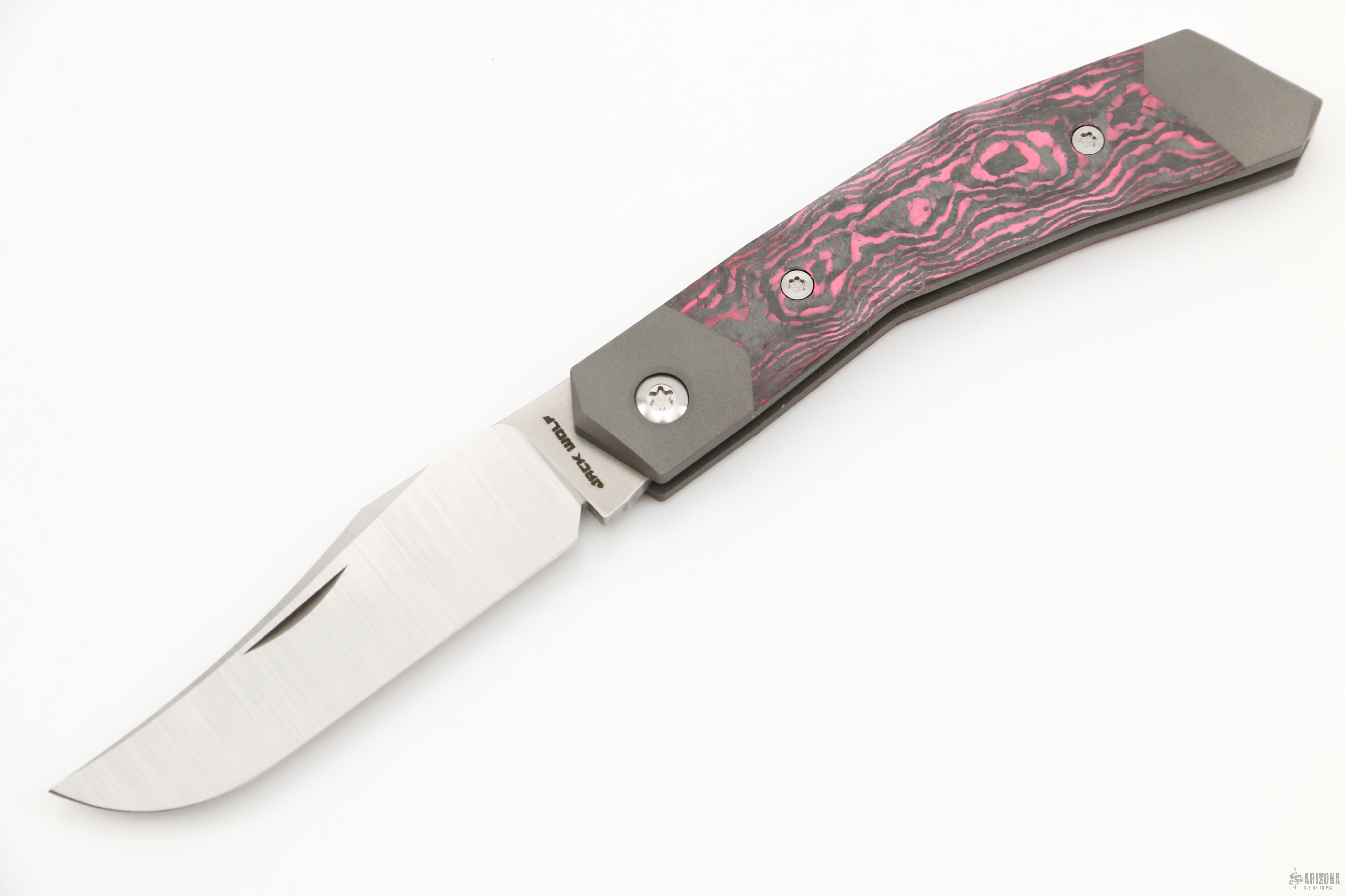 Cyborg Jack -CamoCarbon Hot Pink - Arizona Custom Knives