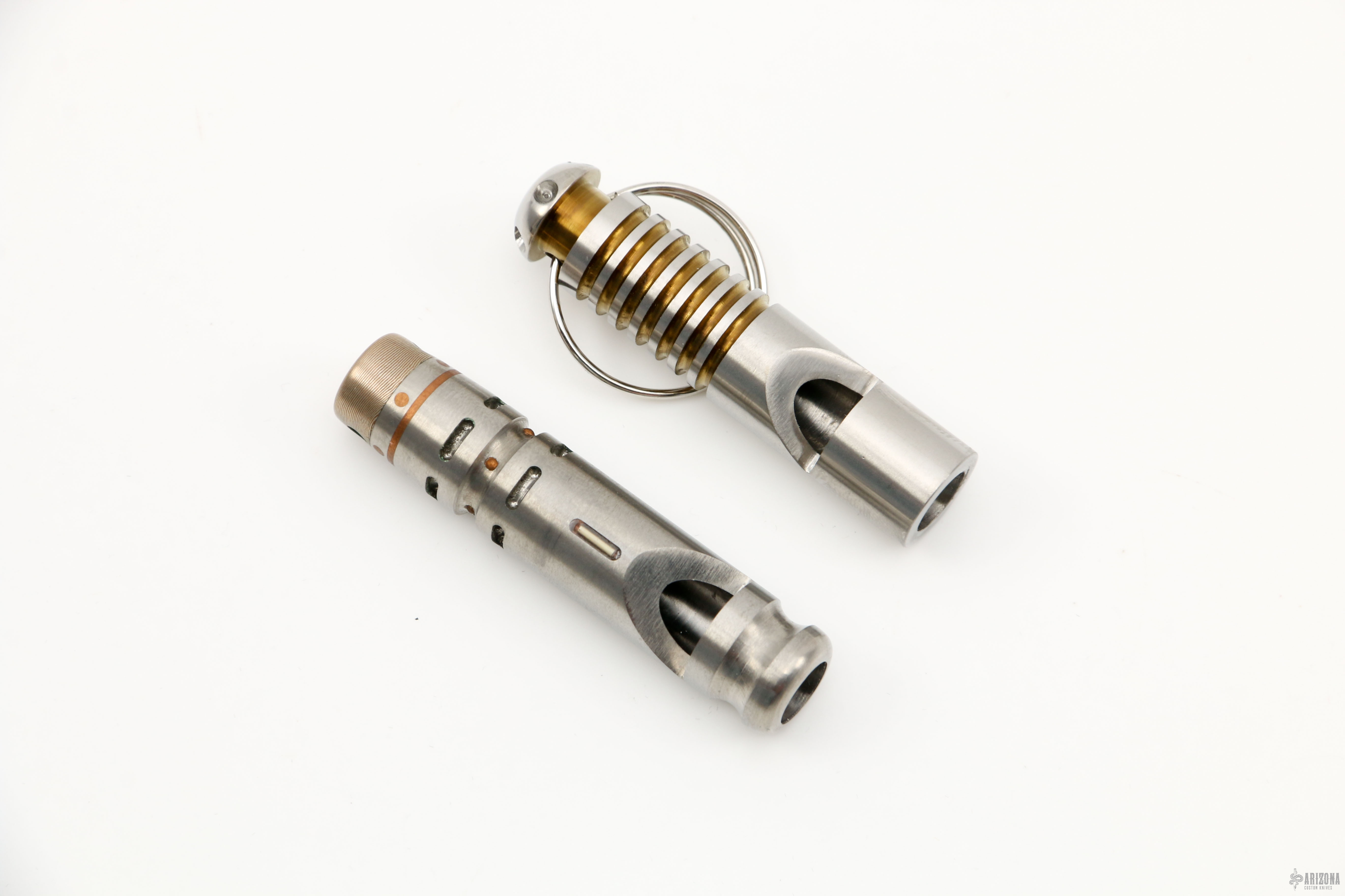 Lot of 2 Titanium Whistles - Arizona Custom Knives