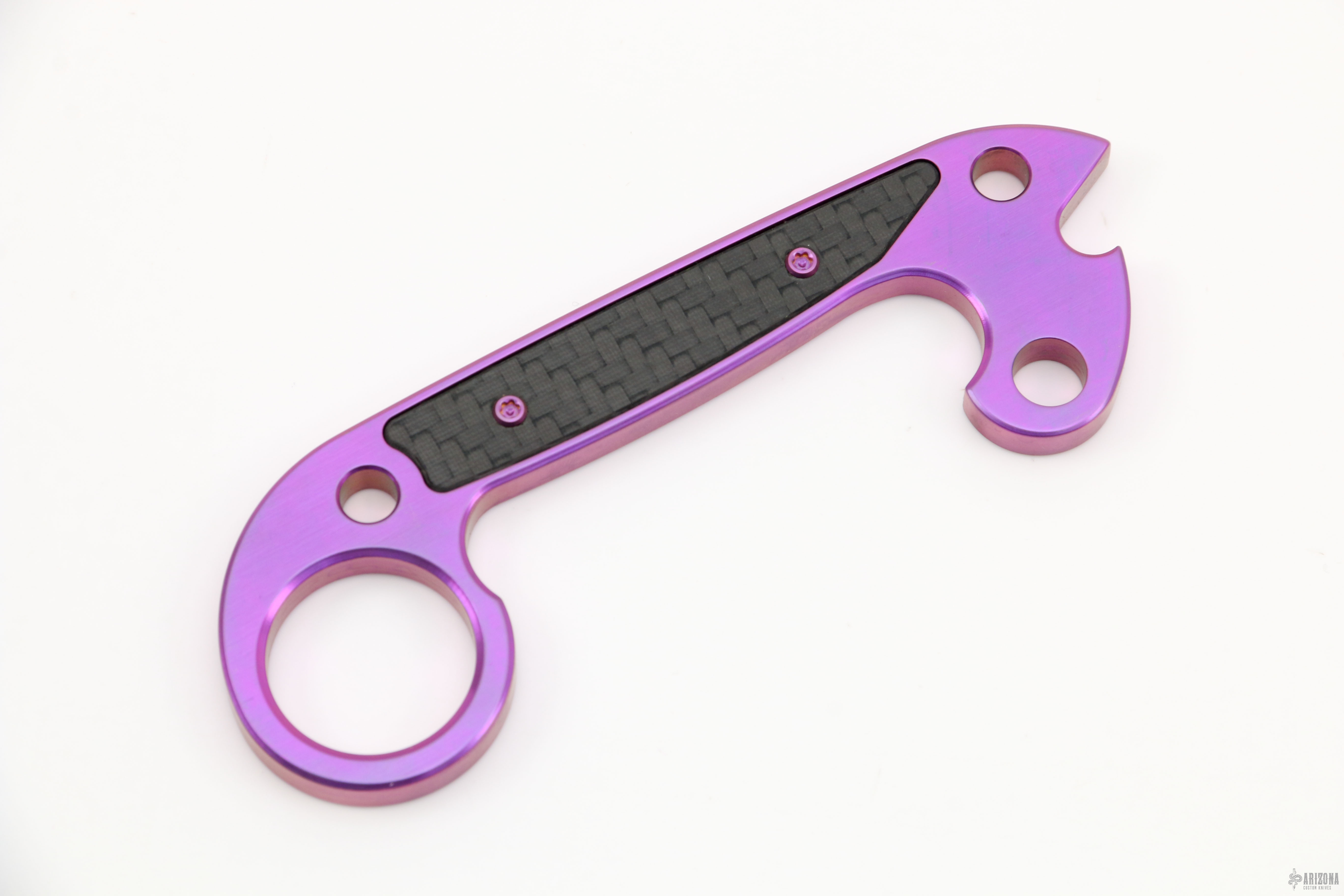 BSC T-Bot - Galaxy Purple Titanium and CF - Arizona Custom Knives
