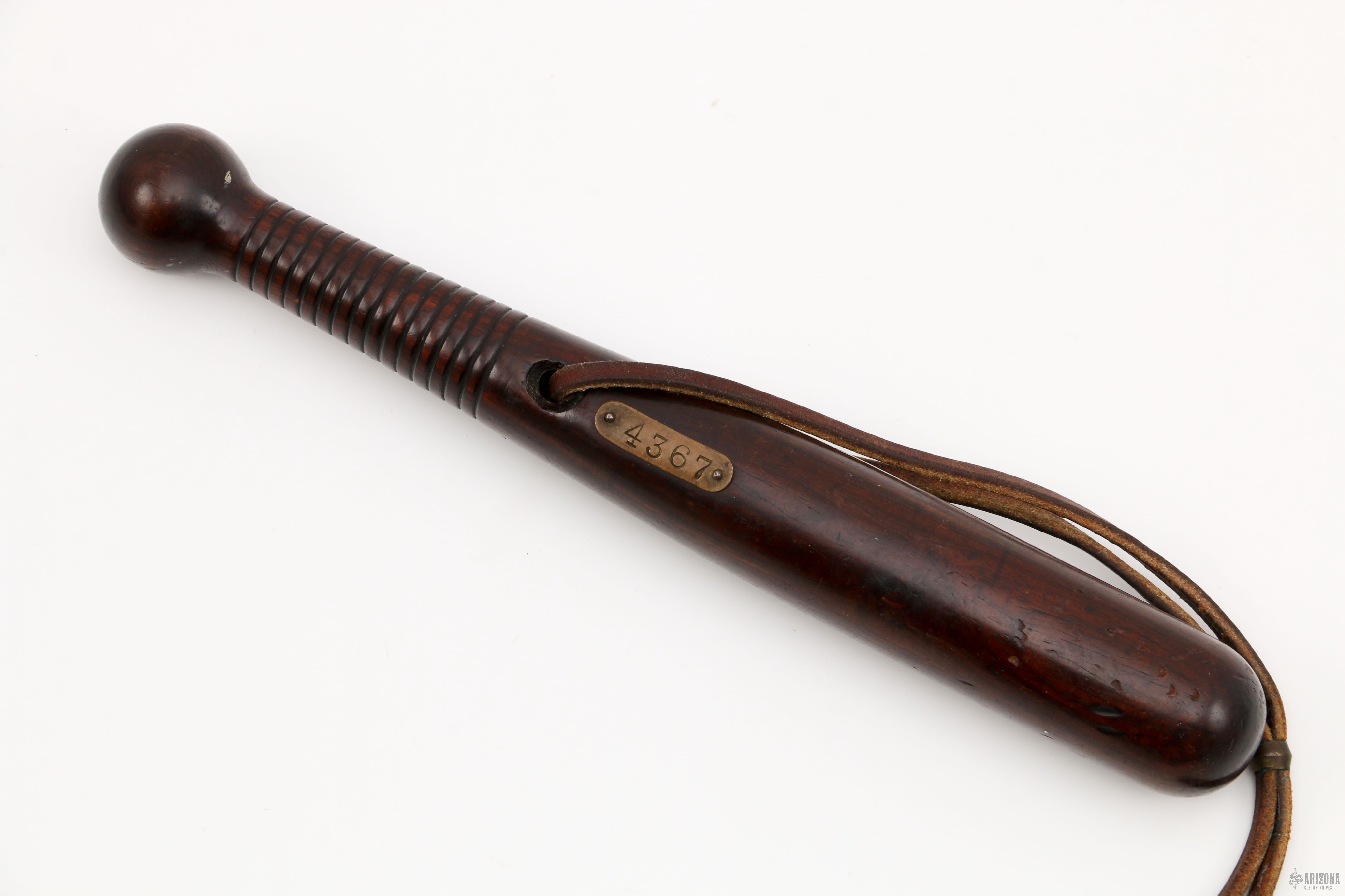 Antique Billy Club w/ Badge Number - Arizona Custom Knives