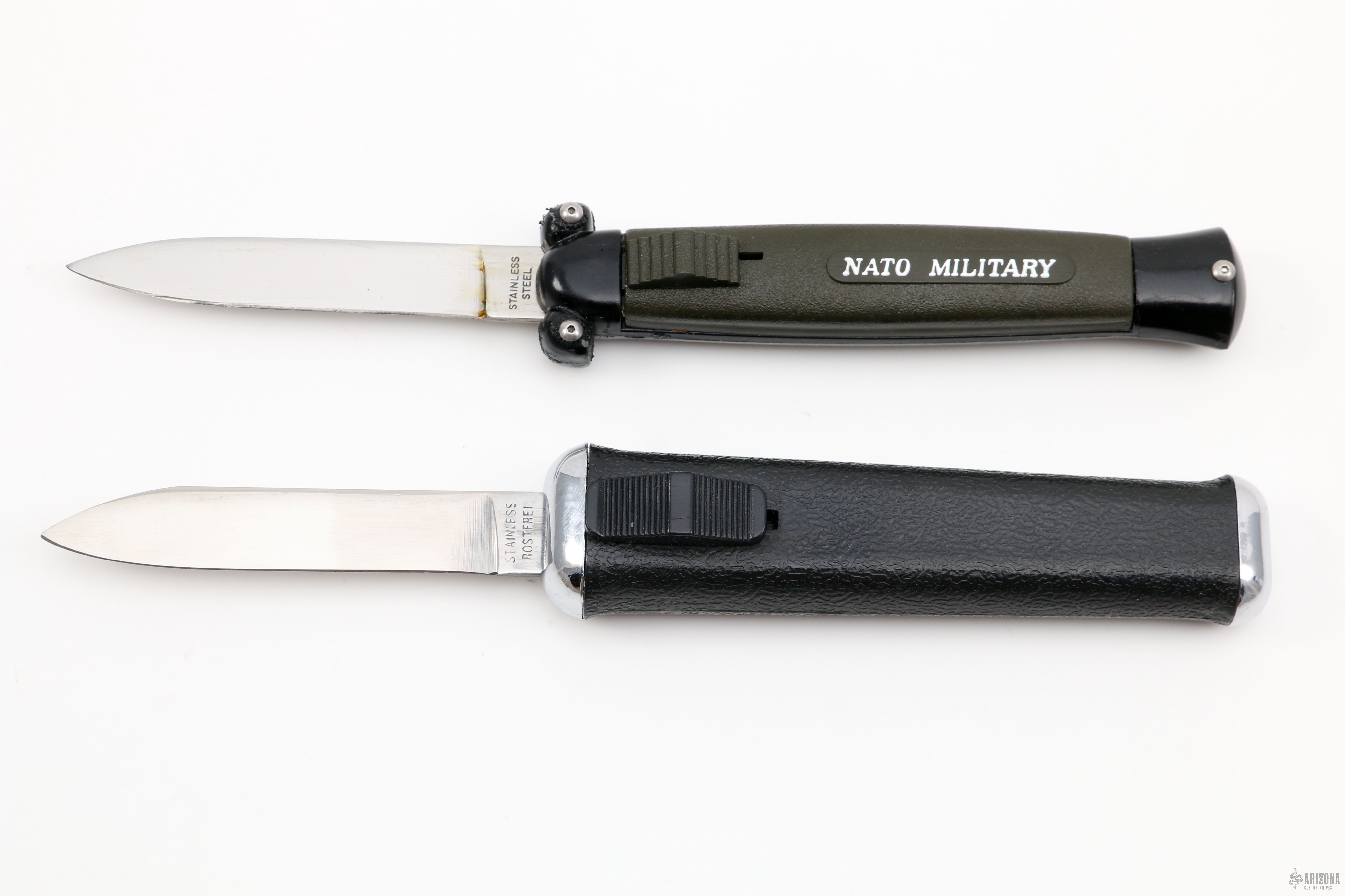 Black OTF Auto and Nato Military Auto - Arizona Custom Knives
