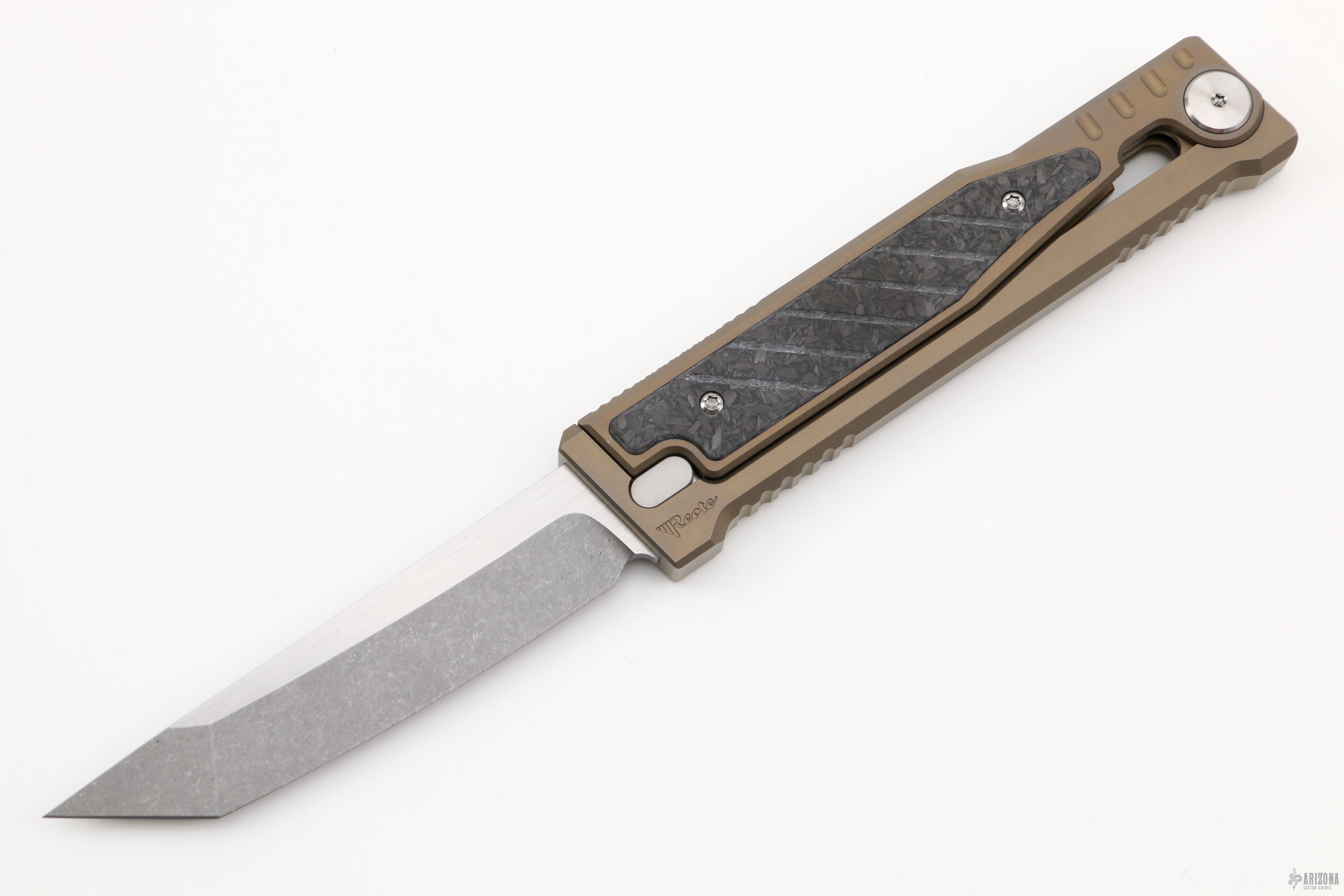 EXO Tanto Gravity Knife - Marble Carbon Fiber - Arizona Custom Knives