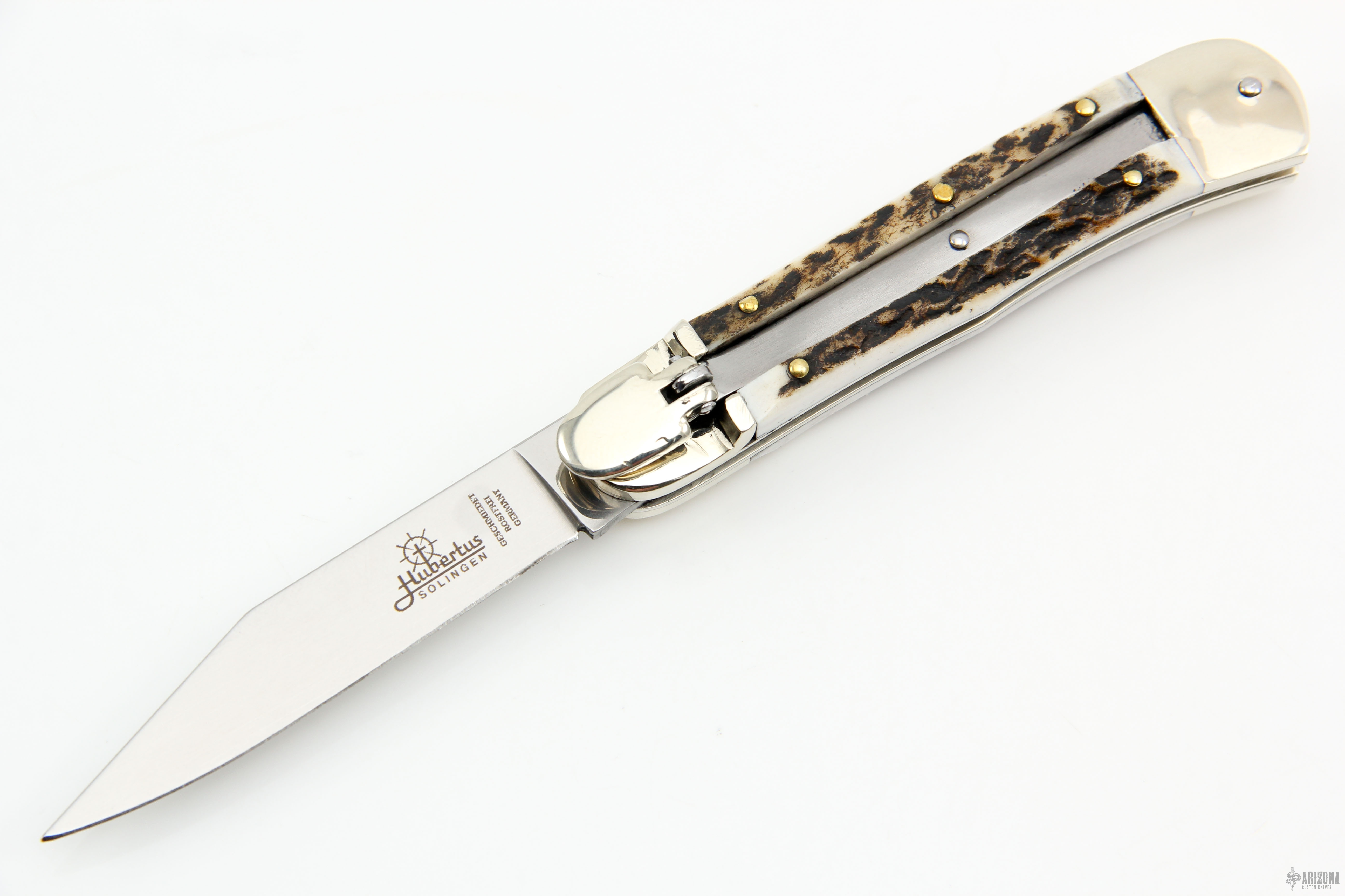Springer Leverlock - Stag - Arizona Custom Knives
