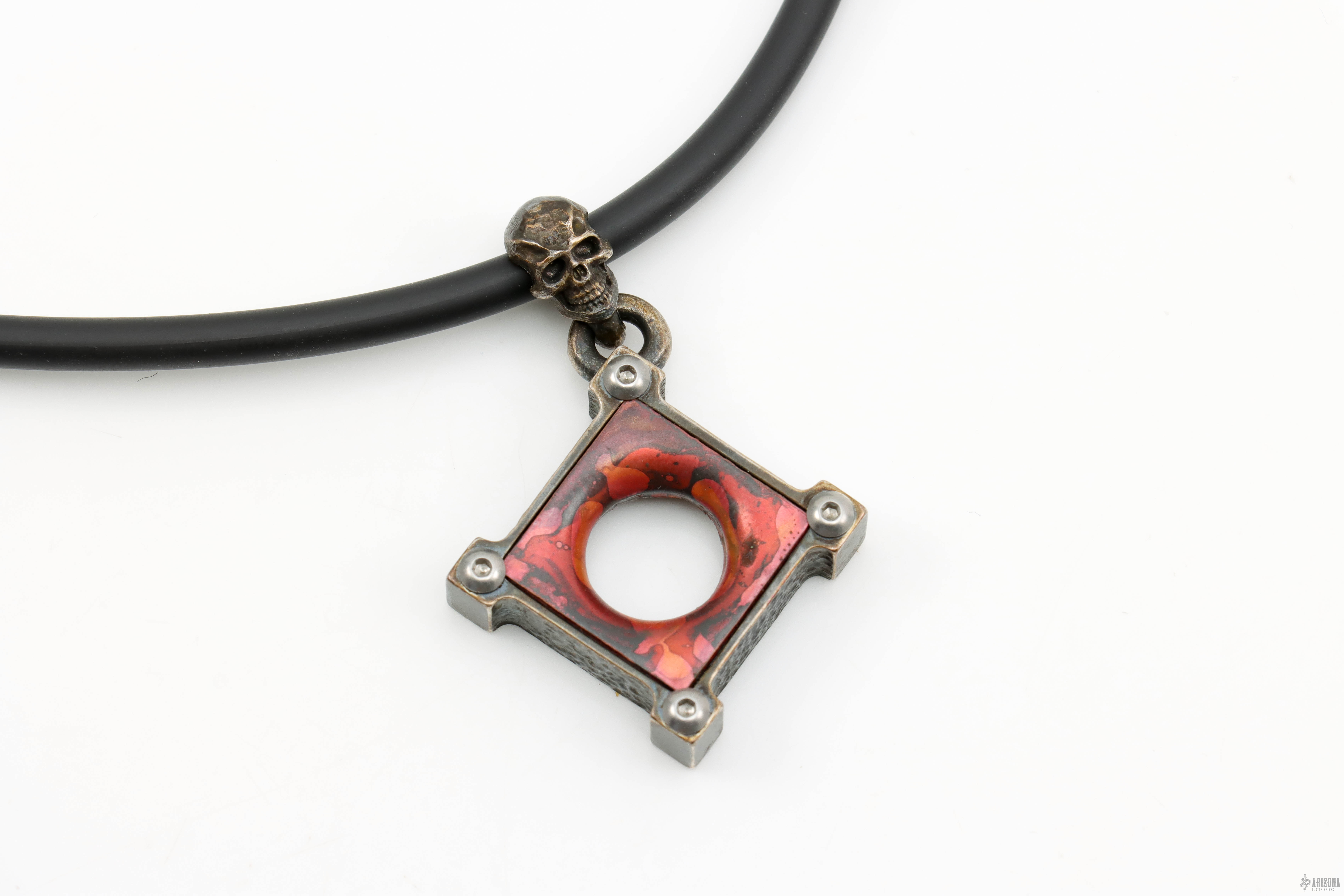 Sterling Silver and Copper Killbox w/ Rubber Necklace - Arizona Custom ...