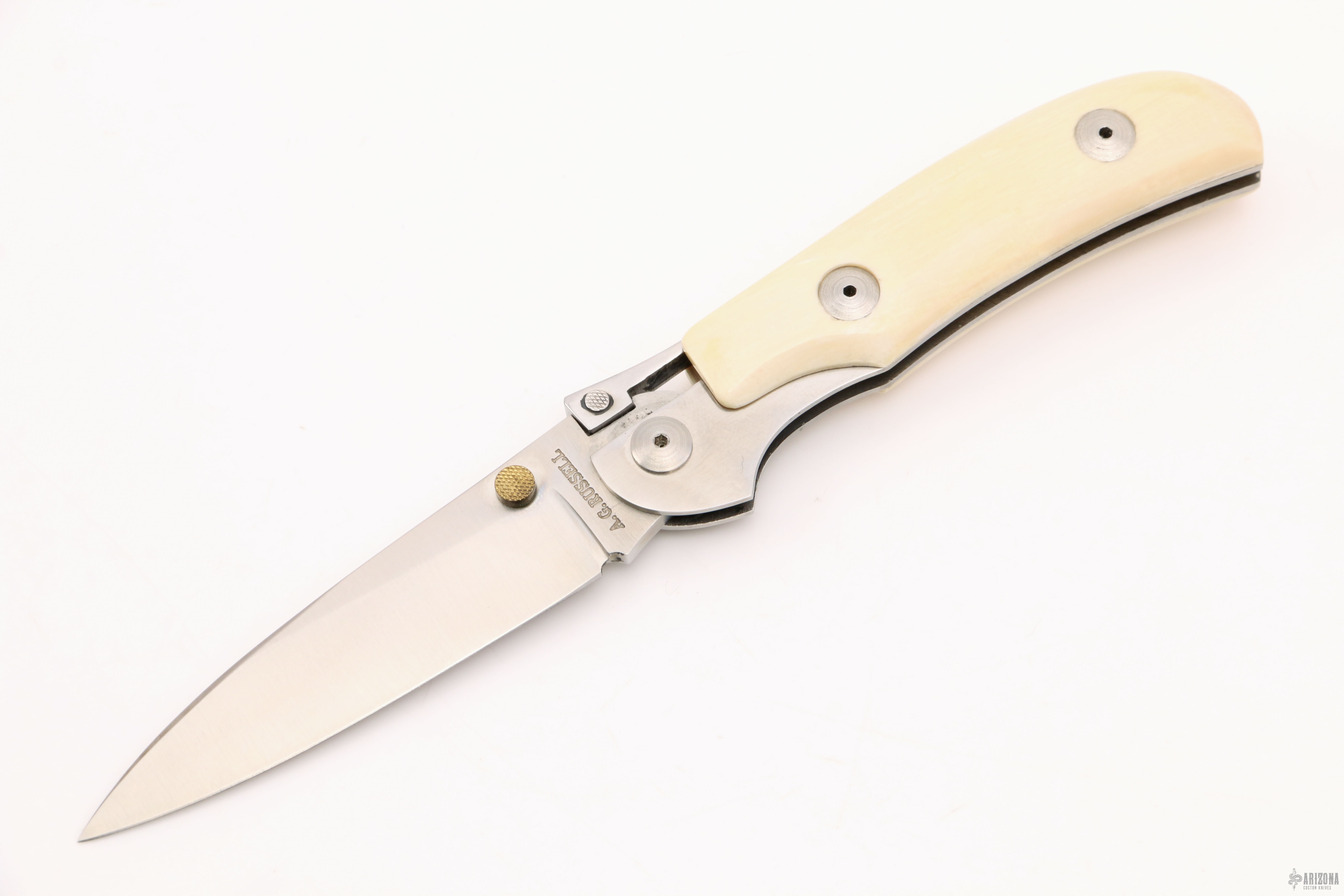One Hand Knife - Mammoth Ivory - Arizona Custom Knives
