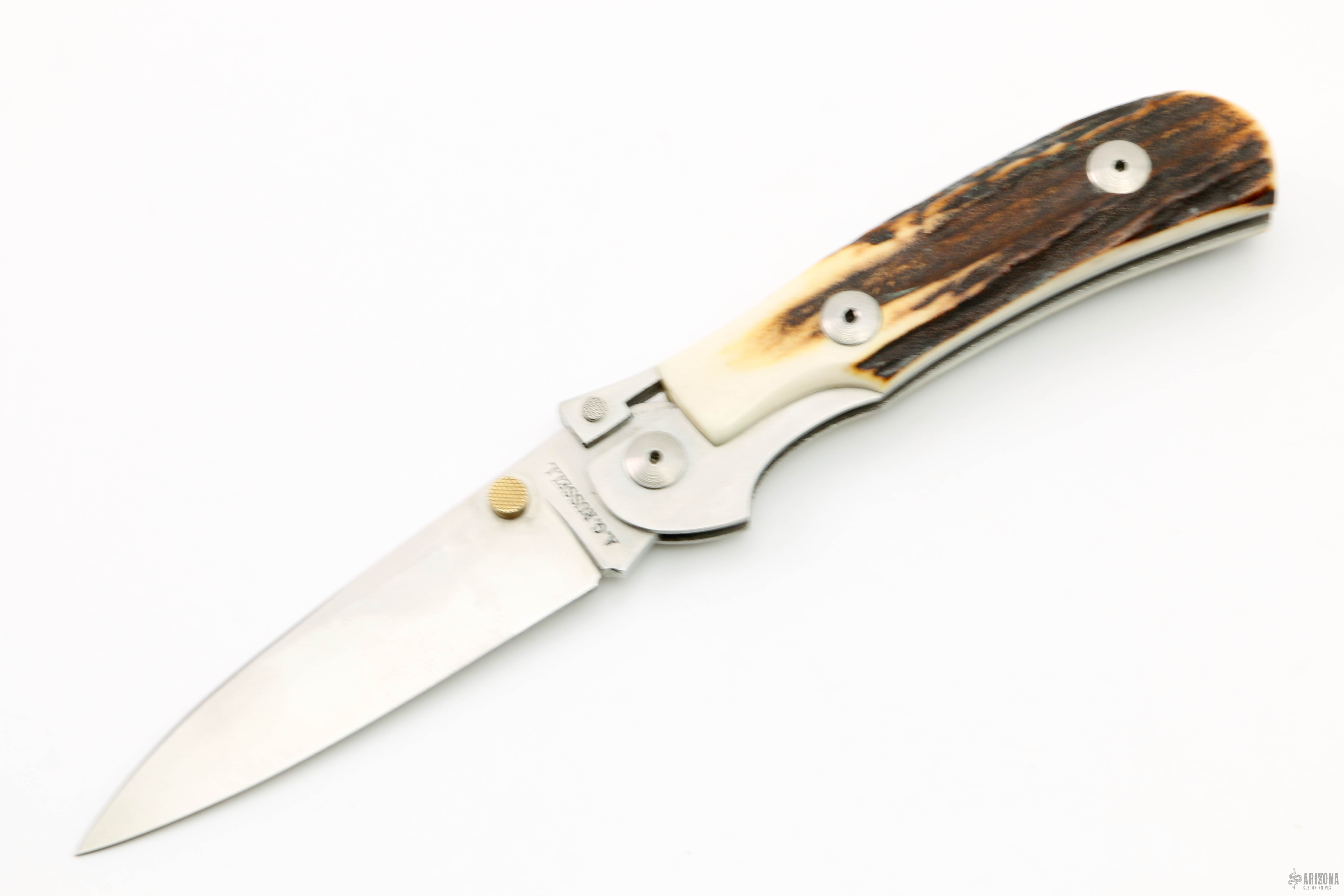 One Hand Knife - Stag - Arizona Custom Knives