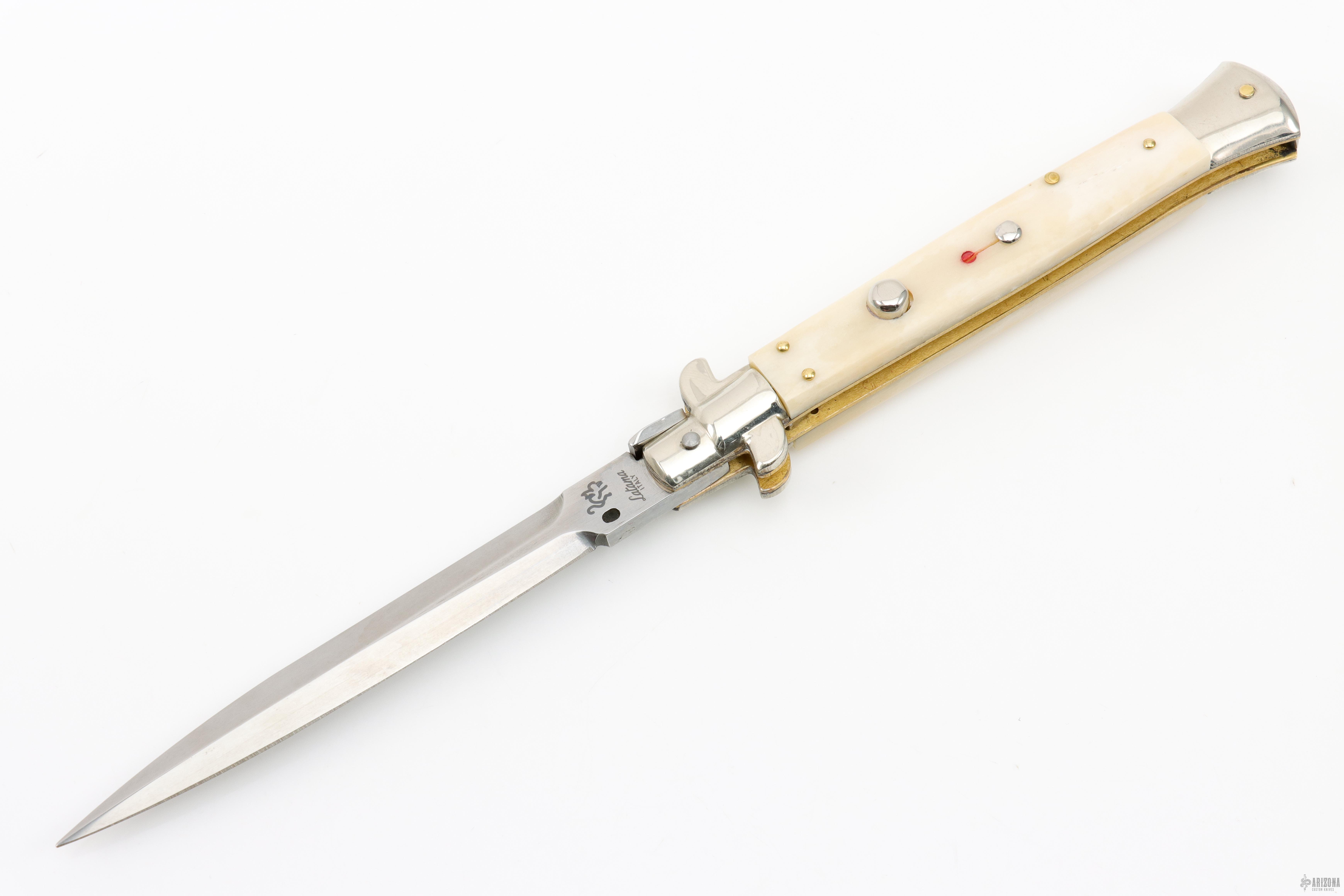 11" Picklock Auto - Camel Bone - Arizona Custom Knives