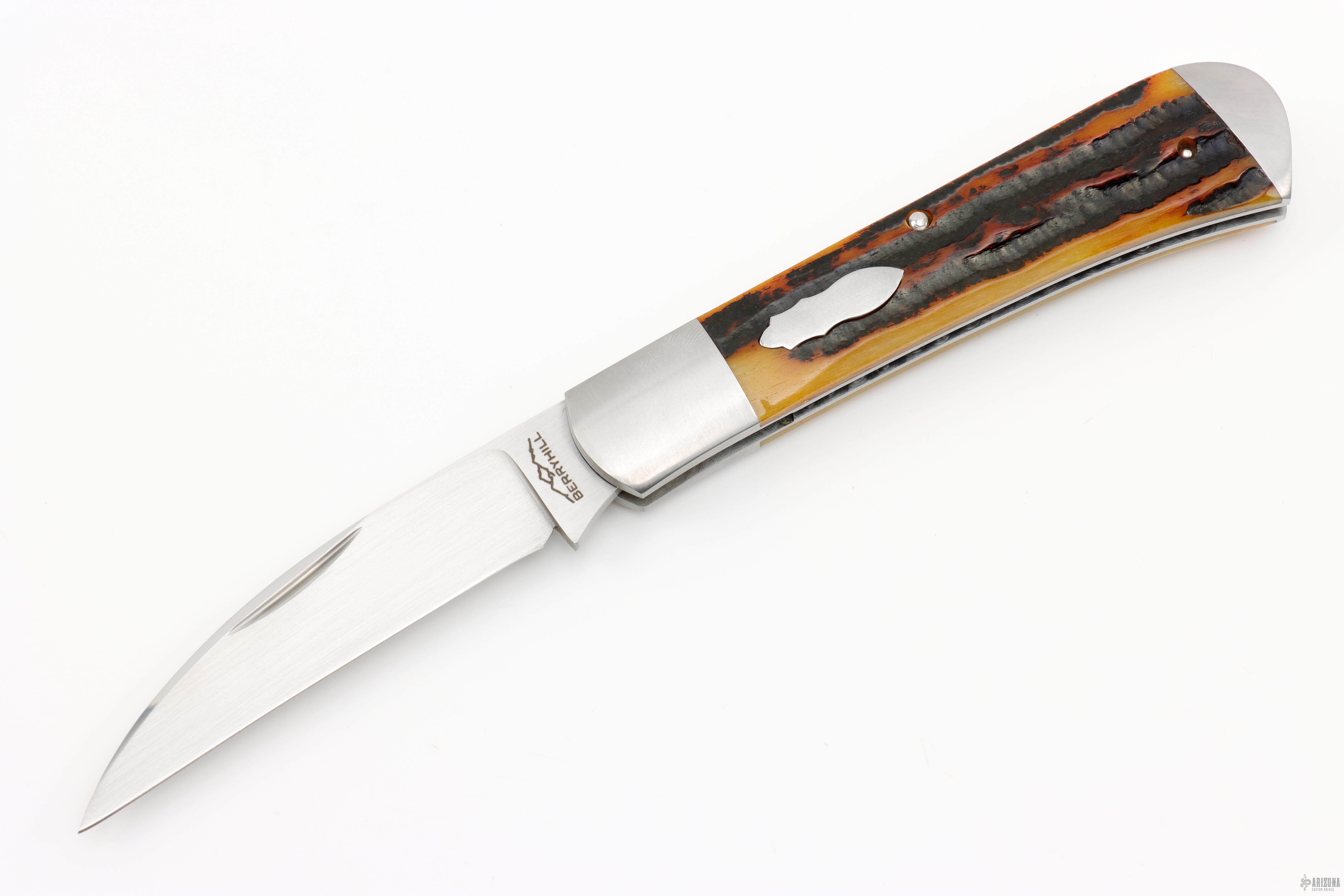 Single Blade Wharncliffe Trapper - Arizona Custom Knives