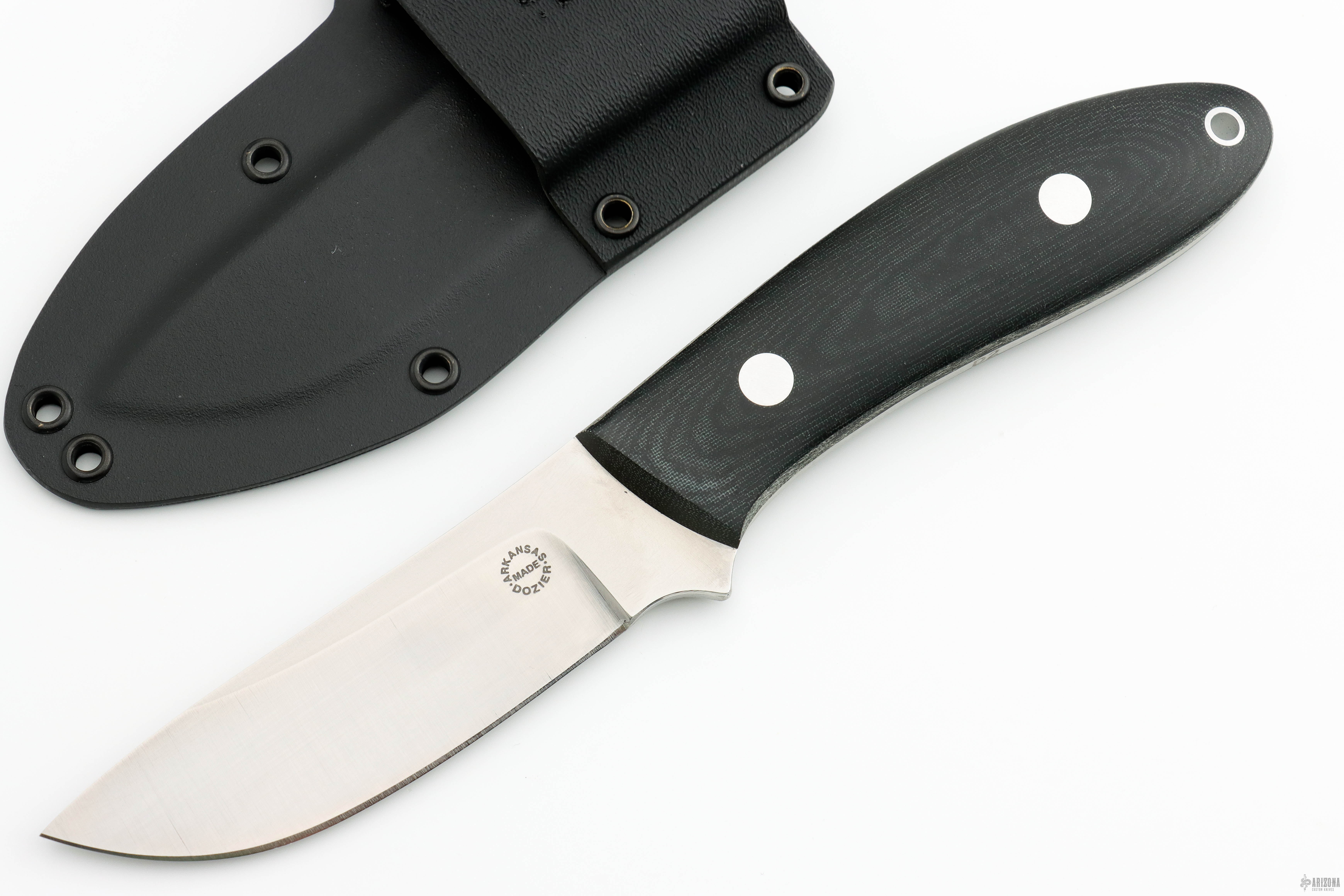 K-57 Evo Drop Point - Black Linen Micarta - Arizona Custom Knives