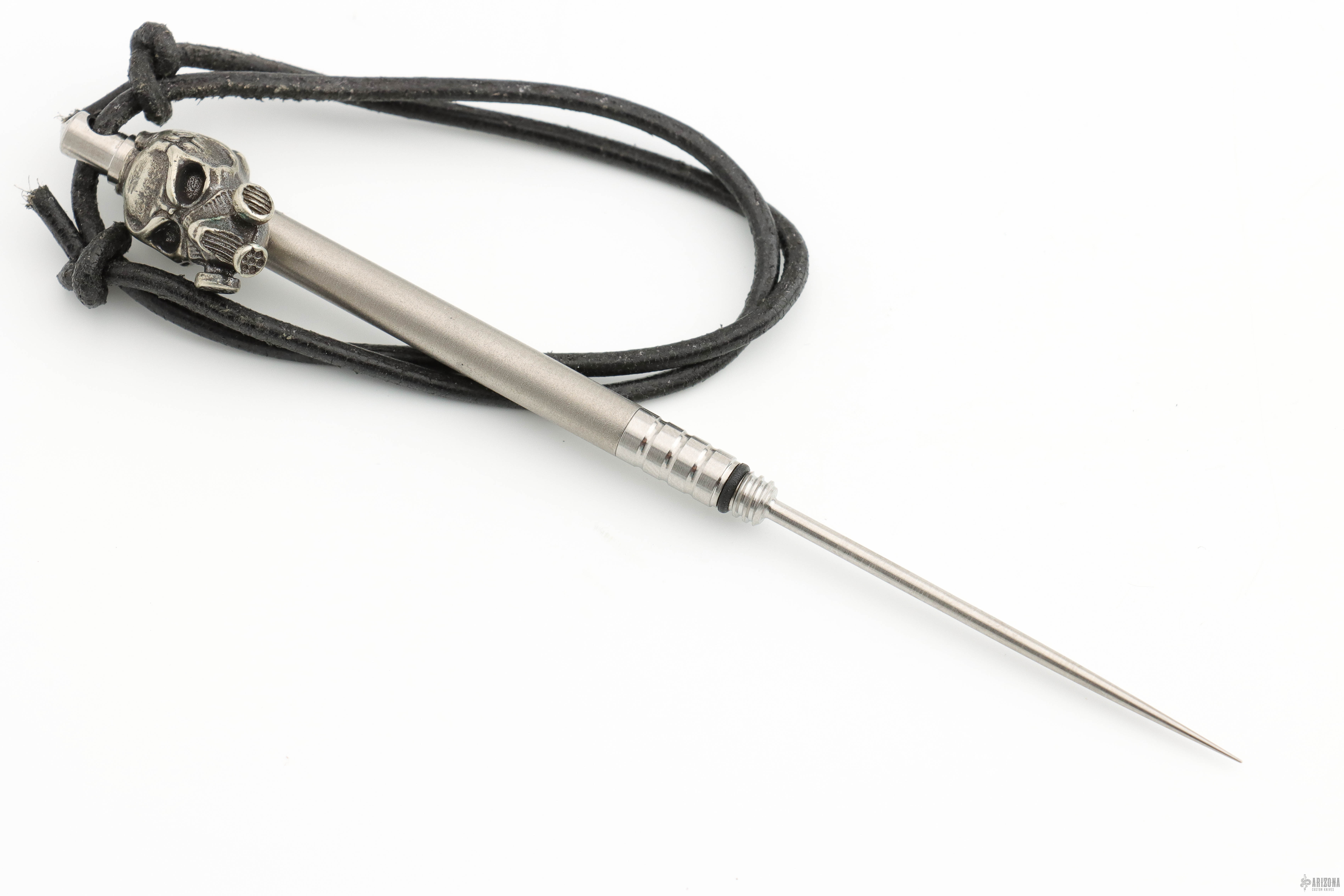 Gas Mask Skull Toothpick - Titanium - Arizona Custom Knives