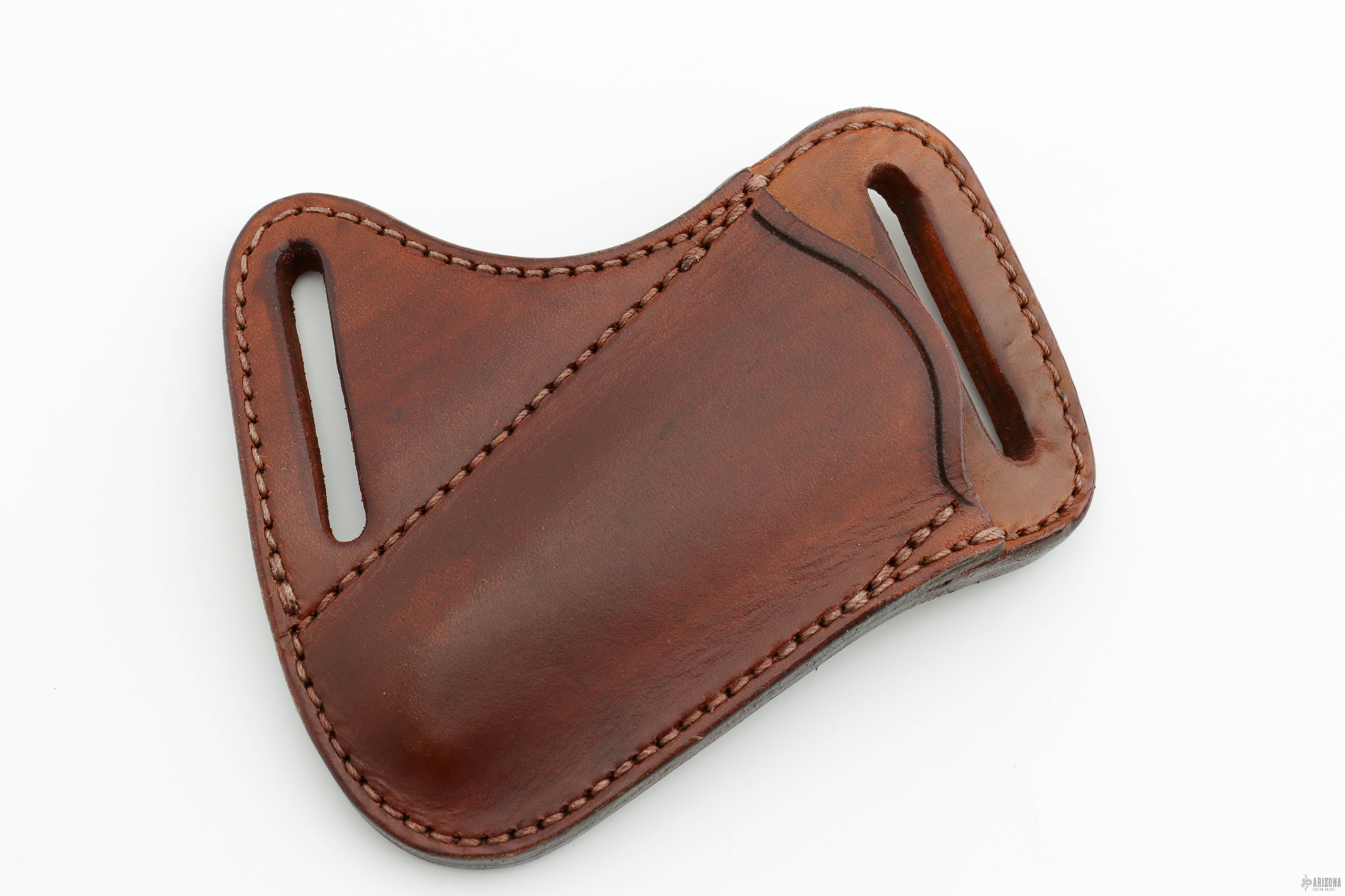 Leather Belt Sheath - Cross Draw - Arizona Custom Knives